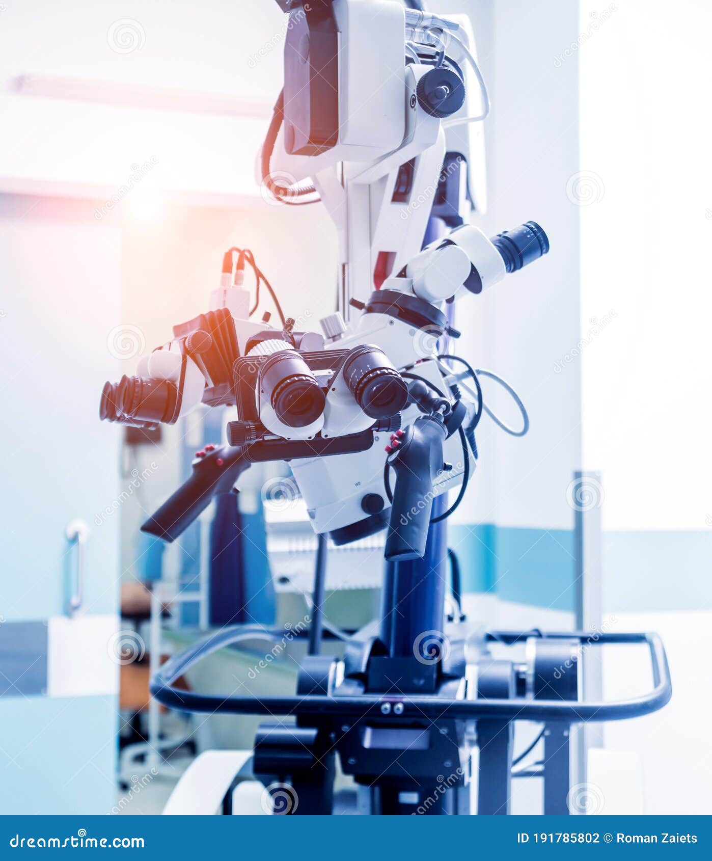 Modern Microscope for Operations in Surgery Room at the Hospital. Stock ...