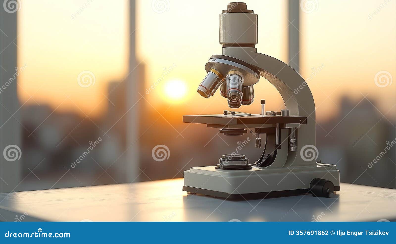 Modern Microscope a Symbol of Scientific Discovery and Exploration in ...