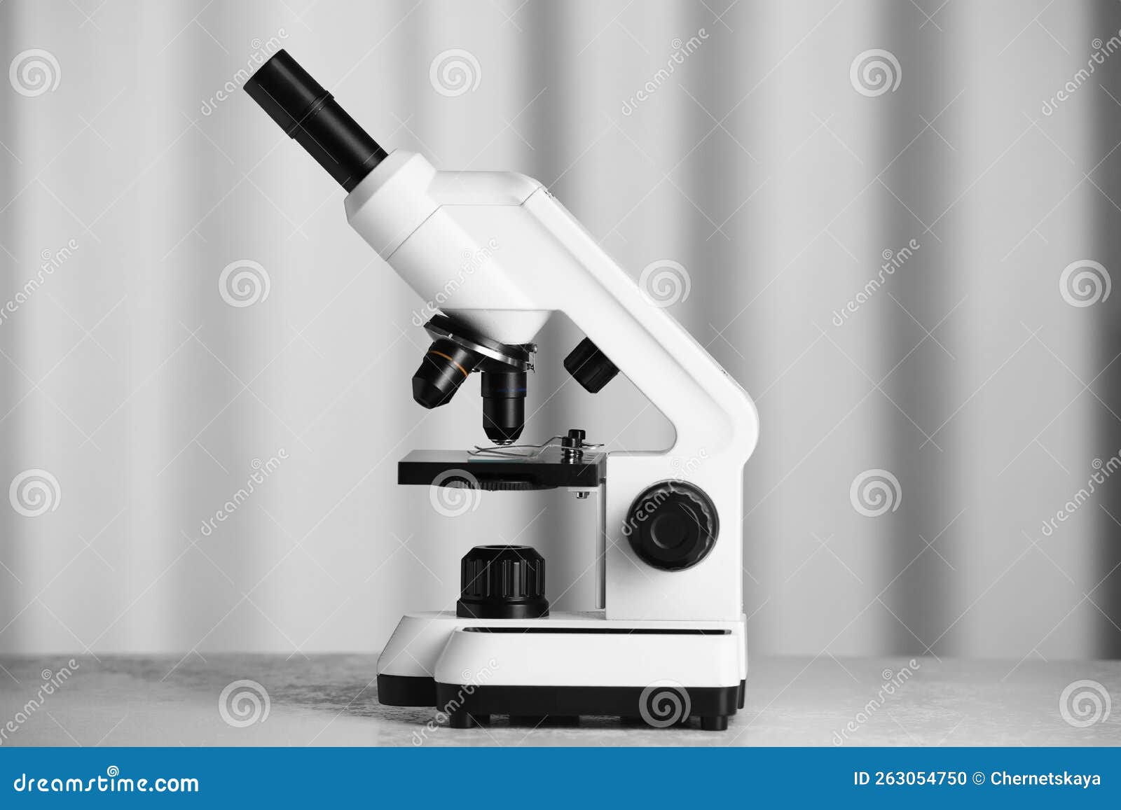 Modern Microscope on Table Indoors. Medical Equipment Stock Photo ...
