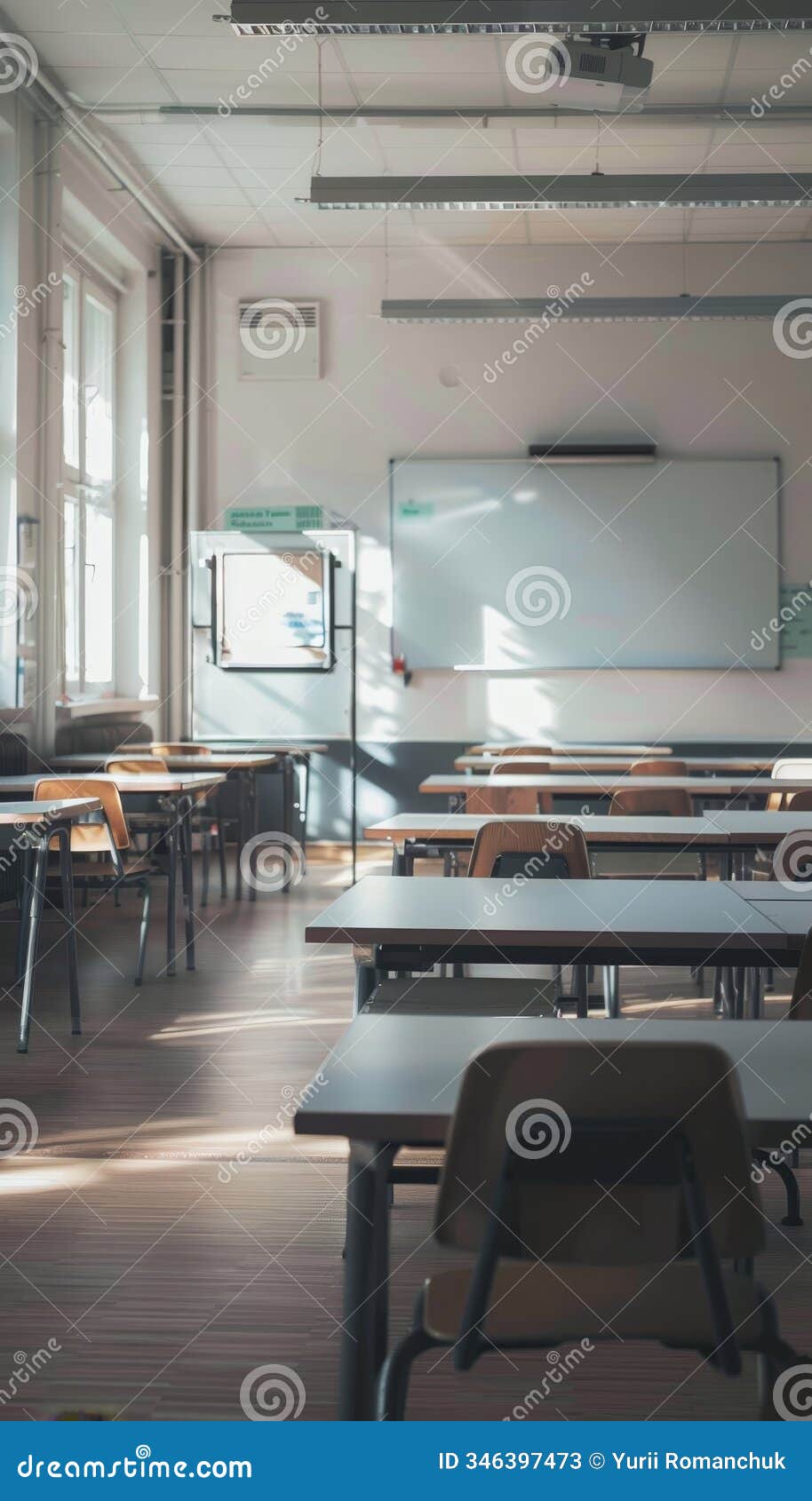 Modern Middle School Classroom Featuring Innovative Learning Tools in a ...