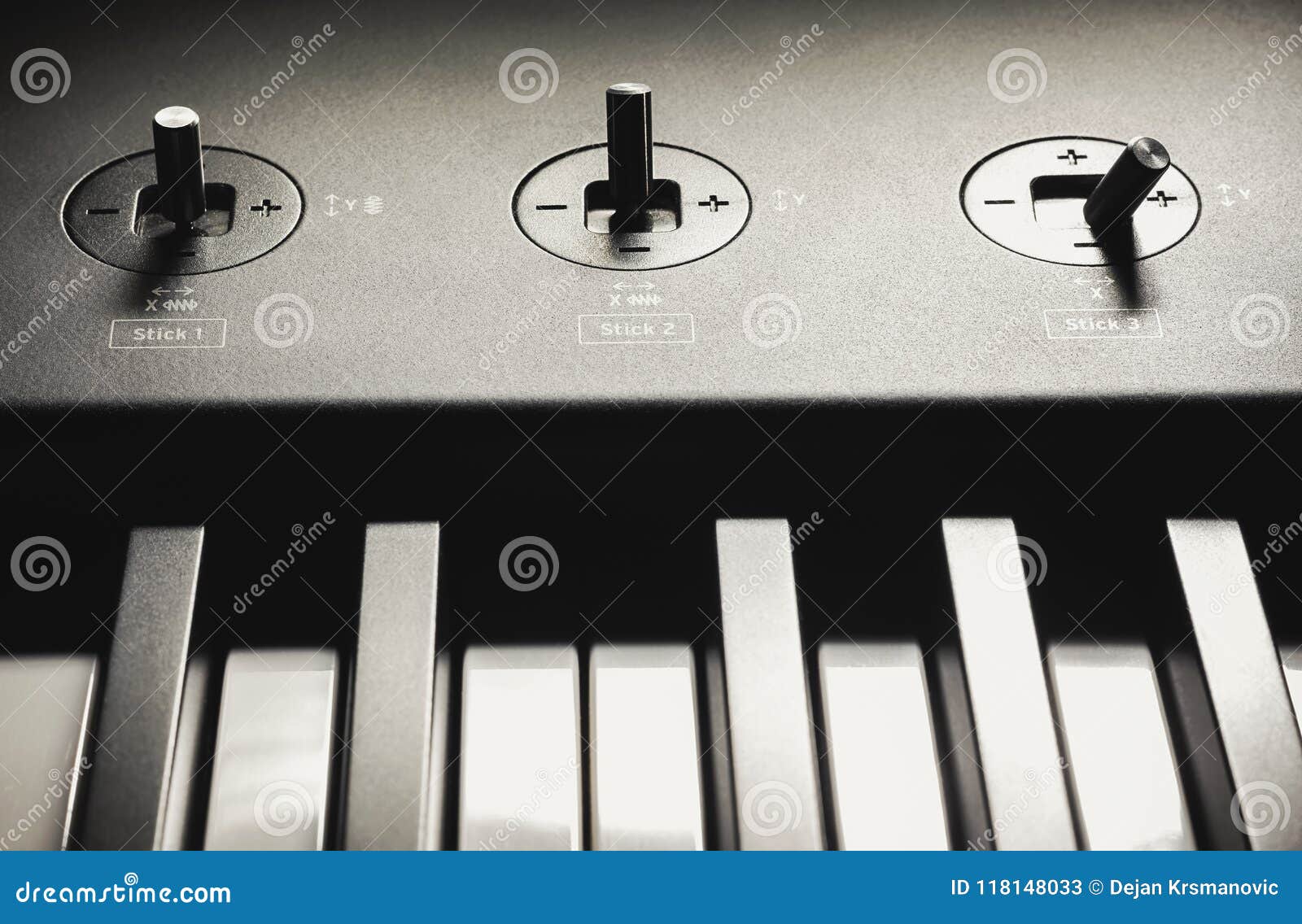 Modern midi controller stock image. Image of piano, concept - 118148033