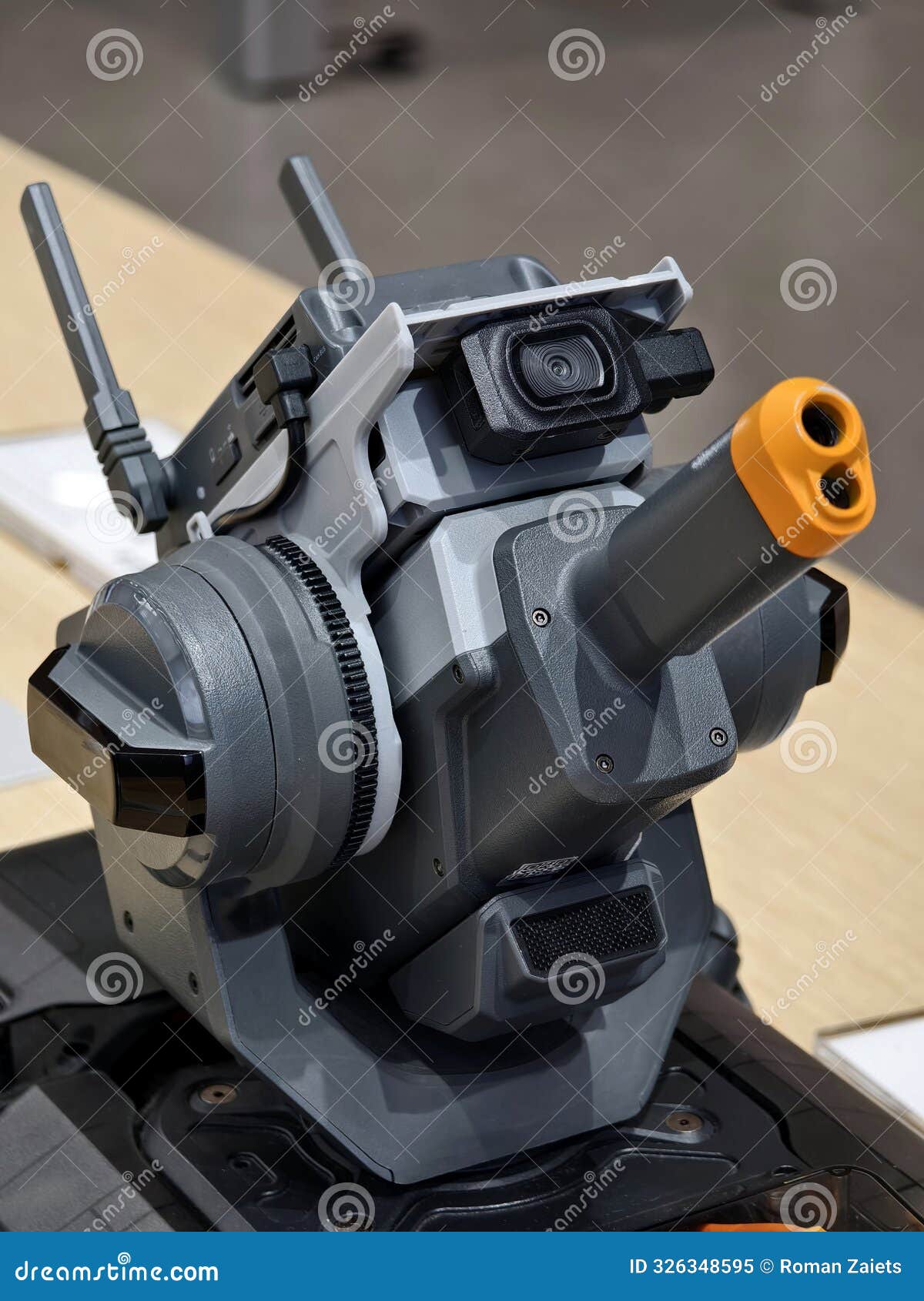 Modern Military Drone on Table in the Light Store Stock Image - Image ...