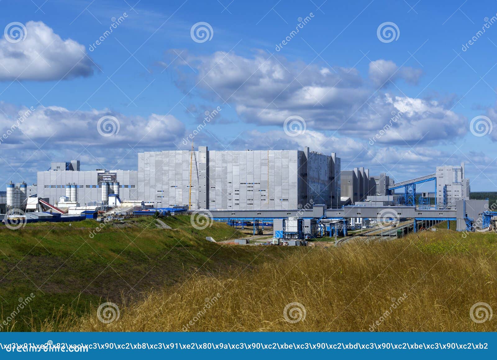 Modern mine buildings stock photo. Image of resource - 124210076