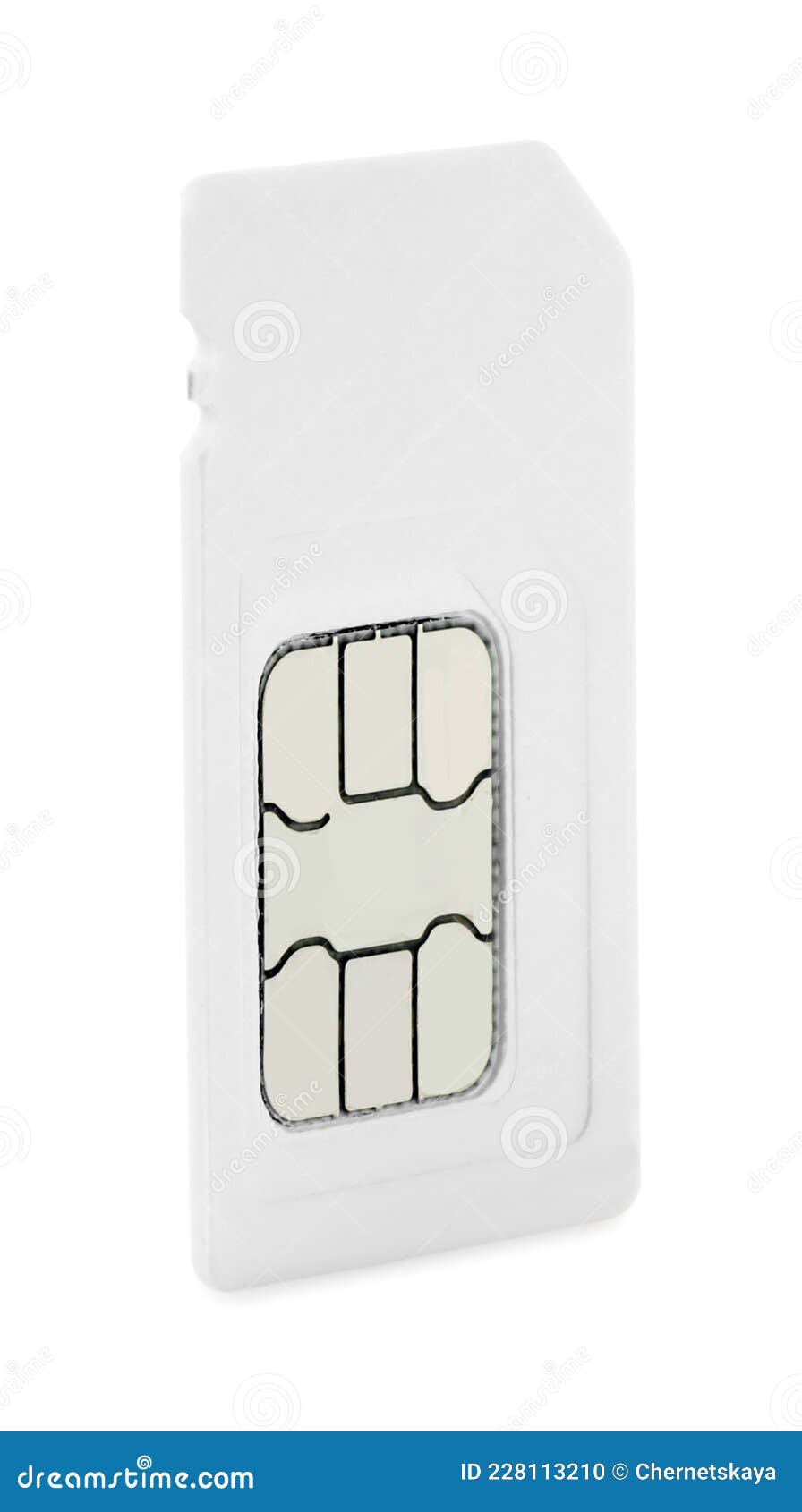 Modern Mini SIM Card Isolated on White Stock Photo - Image of object ...
