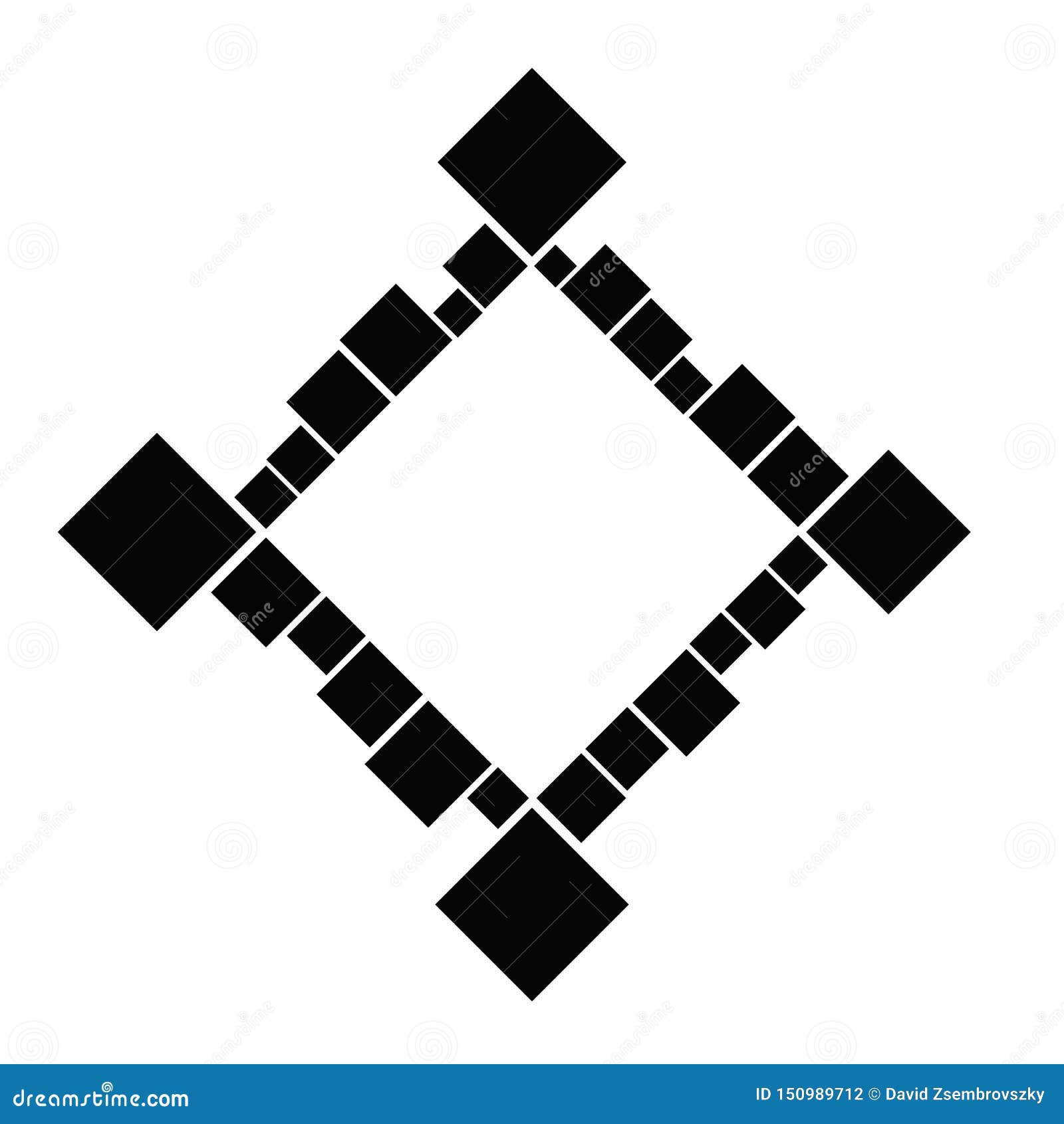 Modern Minimal Black and White Diagonal Square Blank Badge Border Stock ...