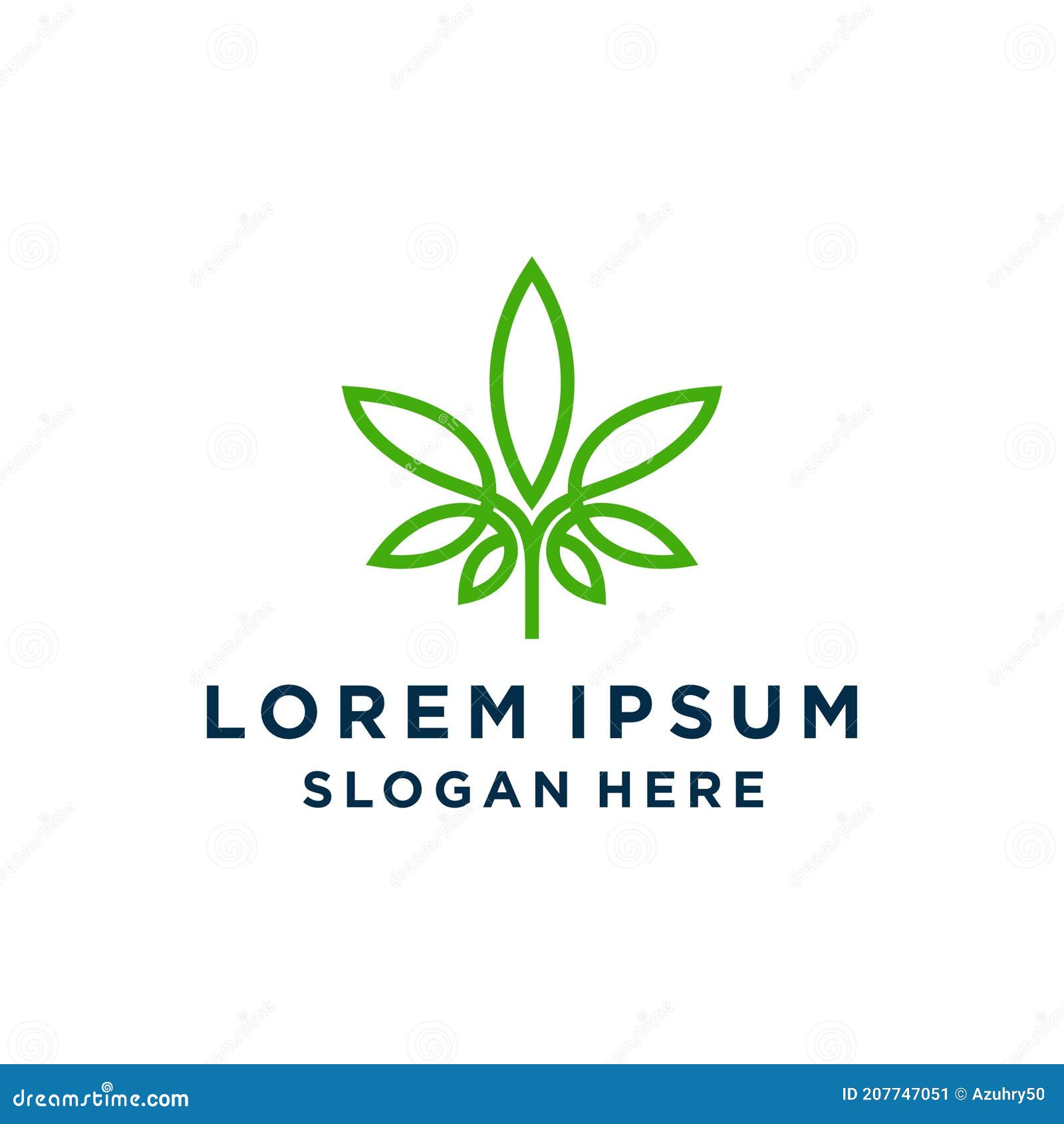 Modern Minimal Cannabis Leaf Marijuana Leaves Design Icon Vector Stock ...