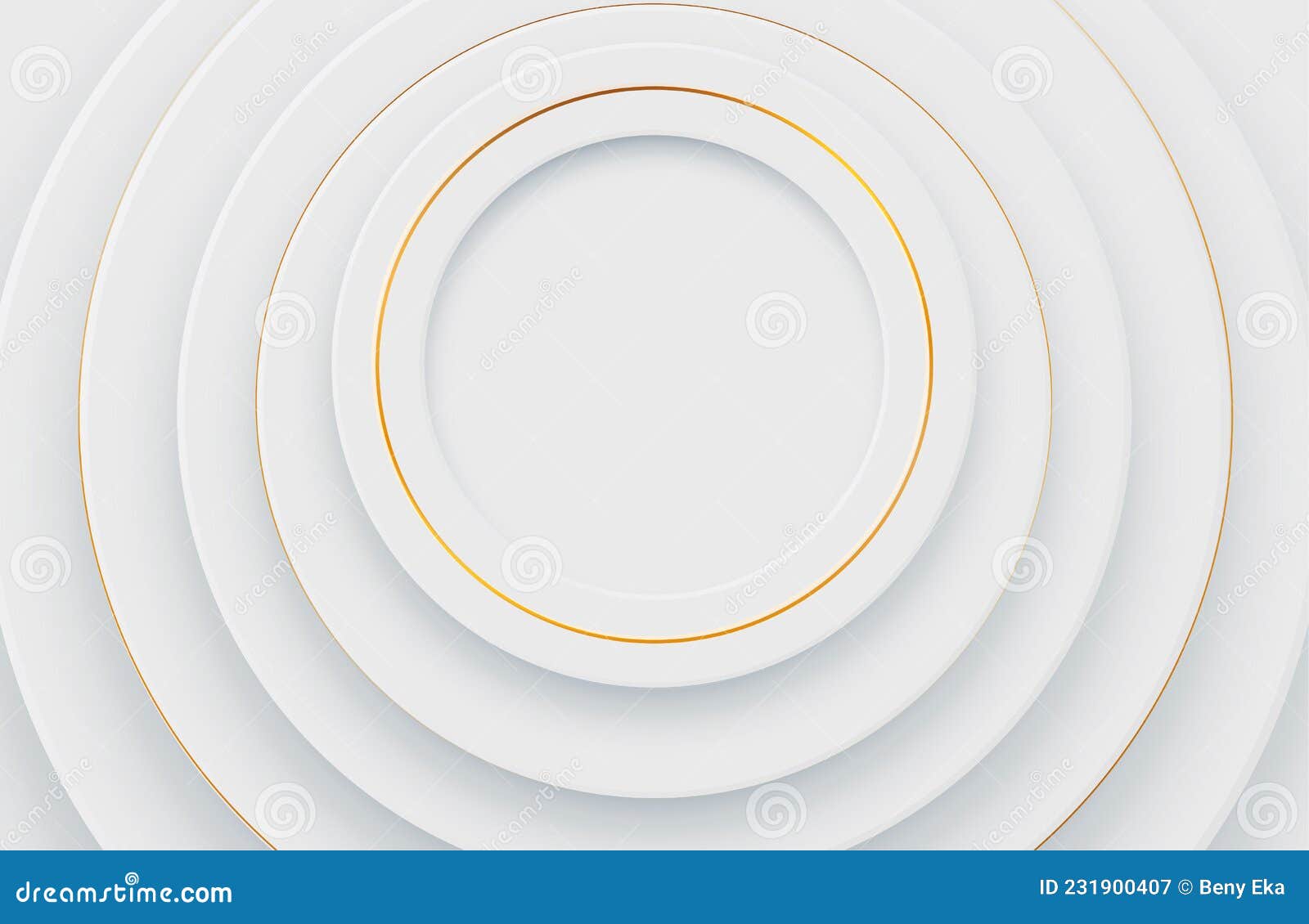 Modern Minimal and Clean White Gold Circle Background in 3d Realistic ...