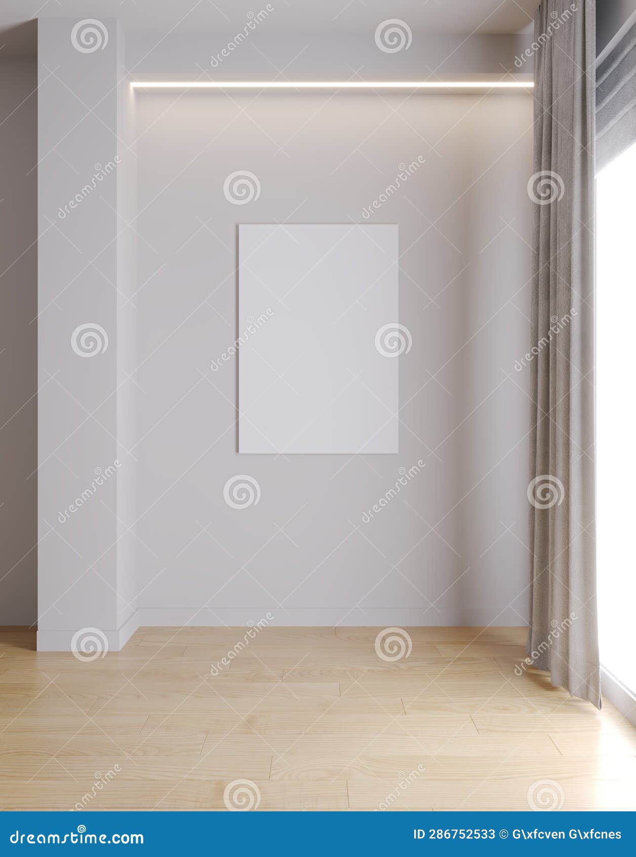 Modern Minimal Empty Interior Room Created with 3d Rendering Stock ...