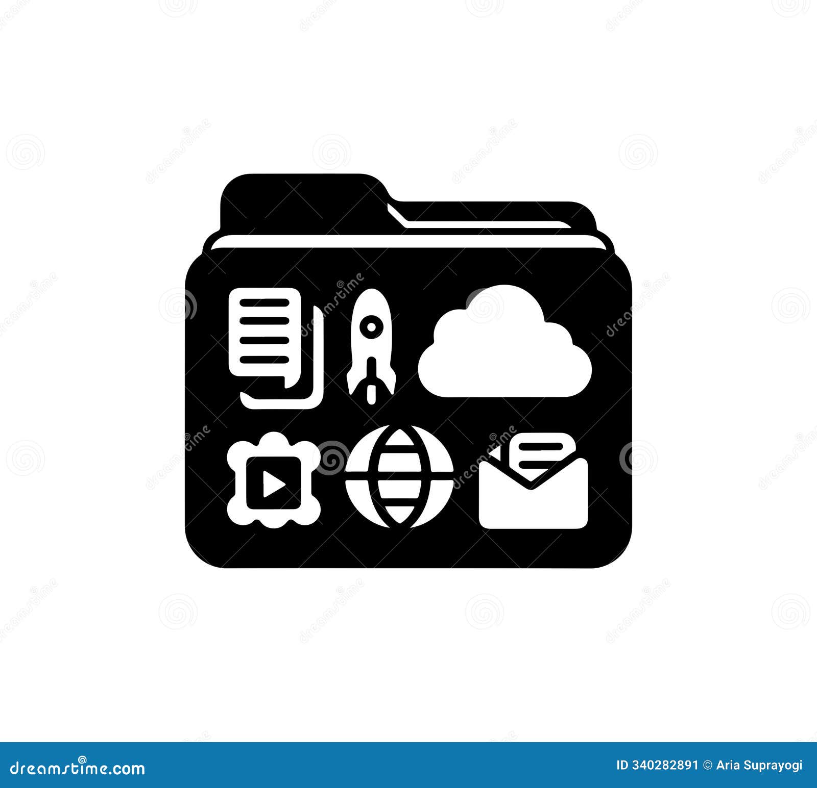 Folder Icon Modern Simple Vector Minimal Stock Illustration ...
