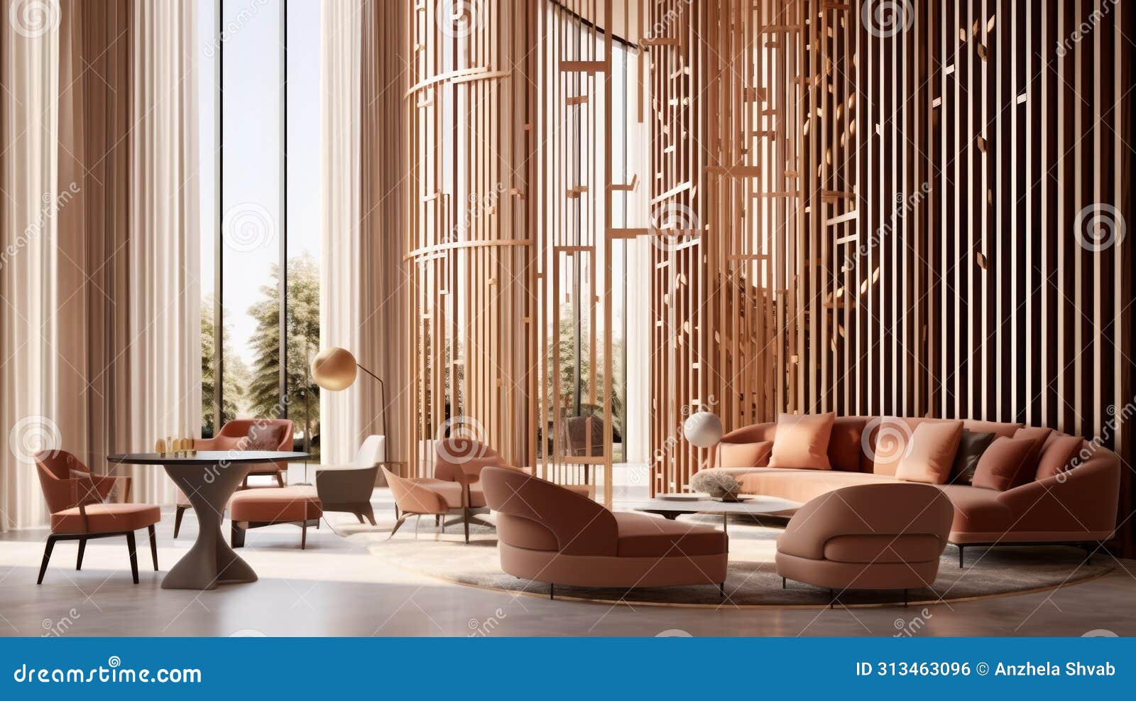 Modern Minimal Hotel Reception Room Soft Light, Quiet Luxury Concept ...