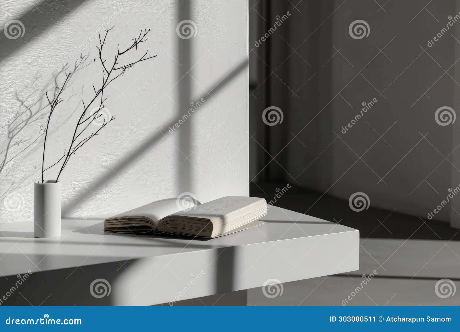 Modern and Minimal Interior Design. Living Room, Book Cover Stock ...