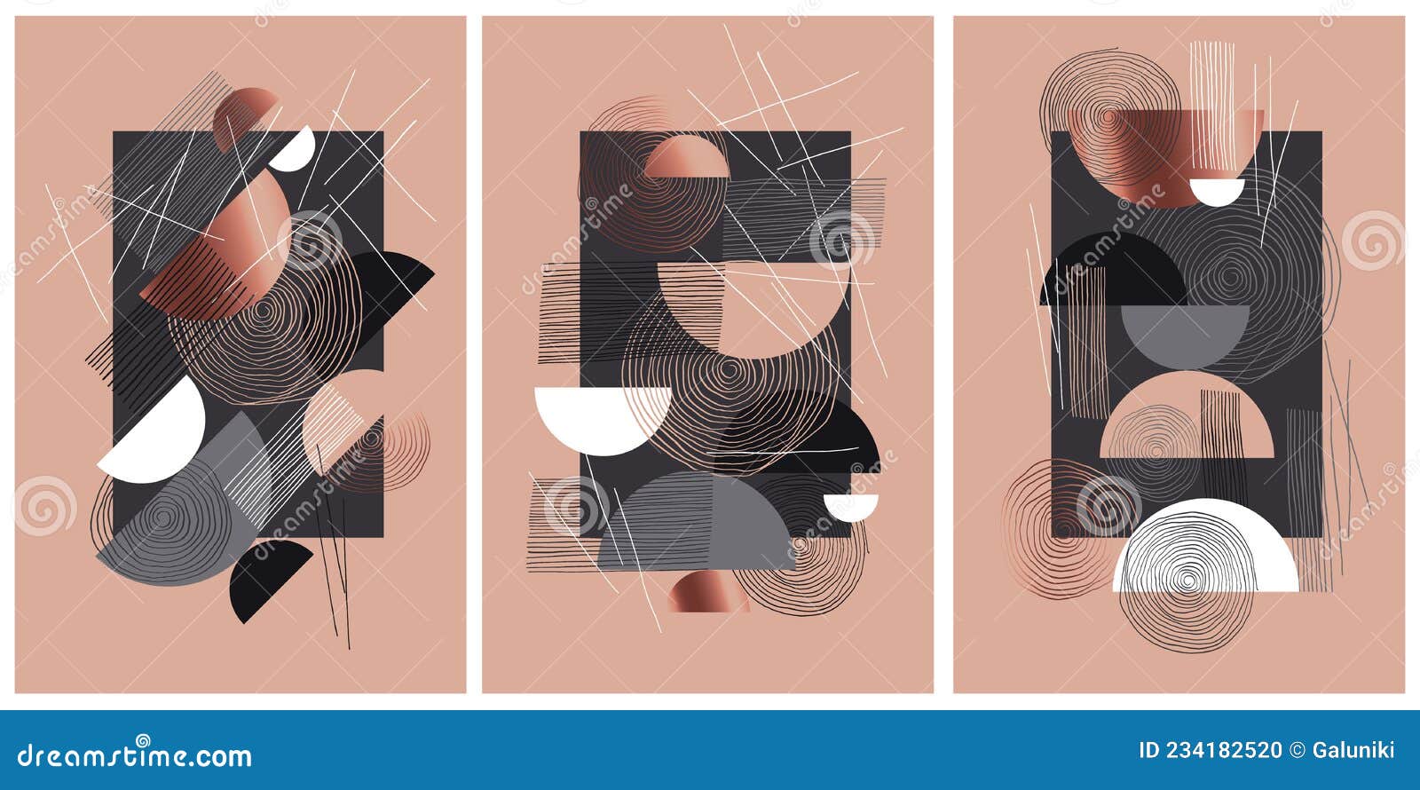 Modern Minimal Laconic Geometric Composition Stock Vector ...