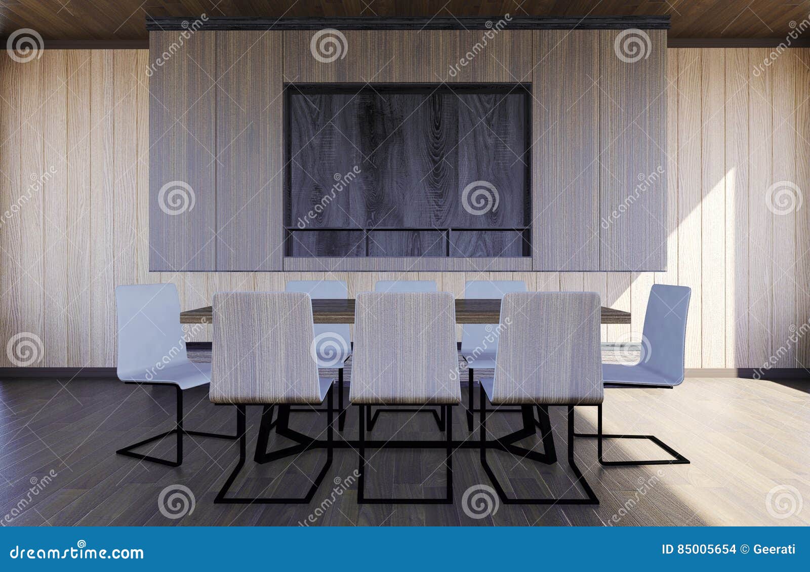 Modern and Minimal Meeting Room Interior Stock Photo - Image of ...
