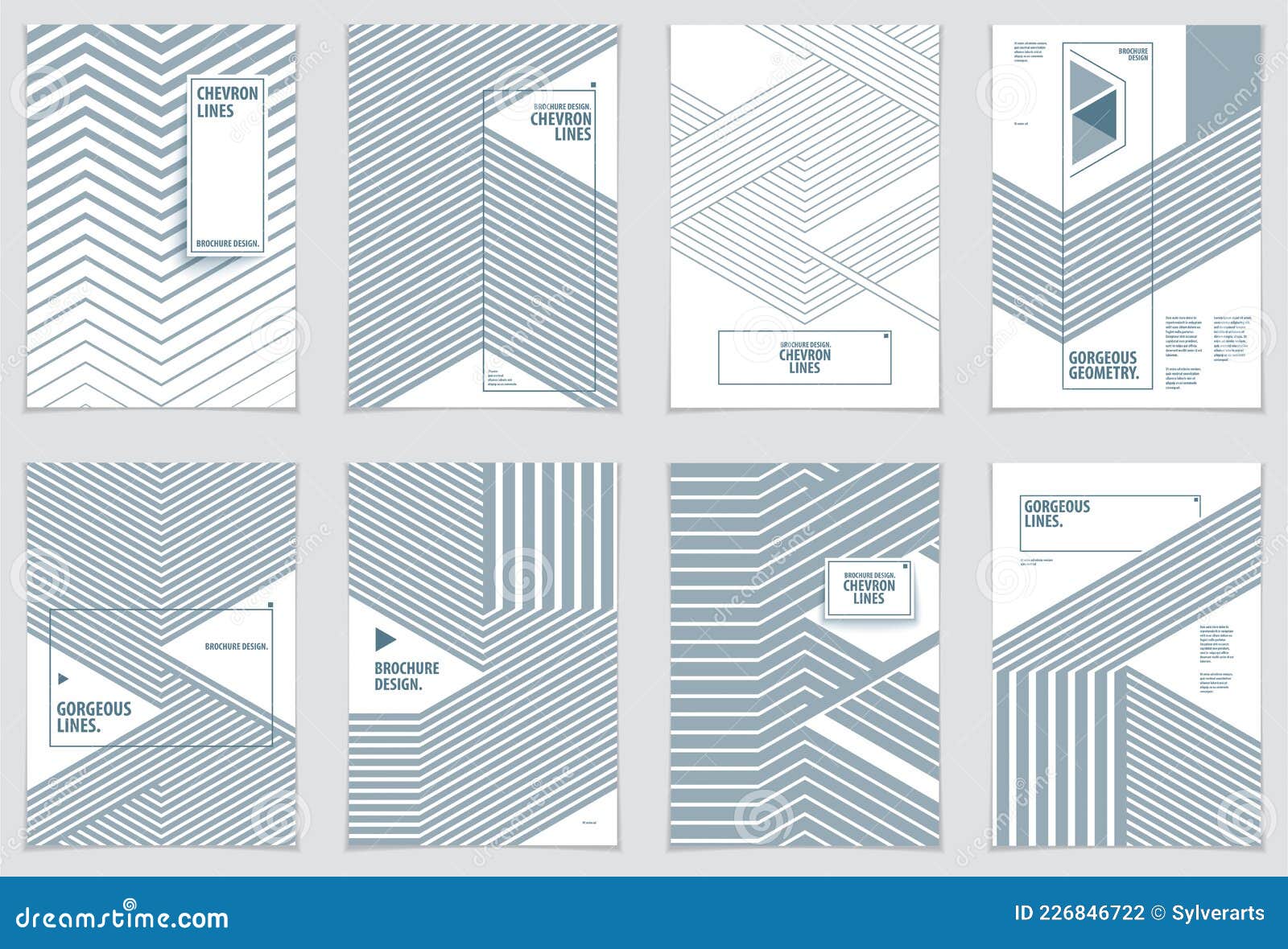 Modern Minimal Template Brochures, Leaflets, Posters. Vector Geometric ...