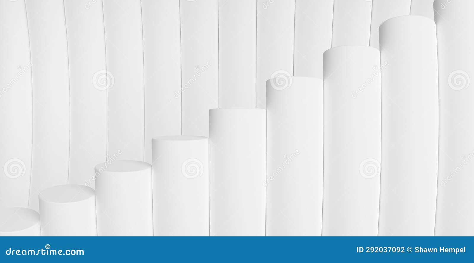 Modern Minimal White Torus or Cylinder Steps Geometrical Pattern ...