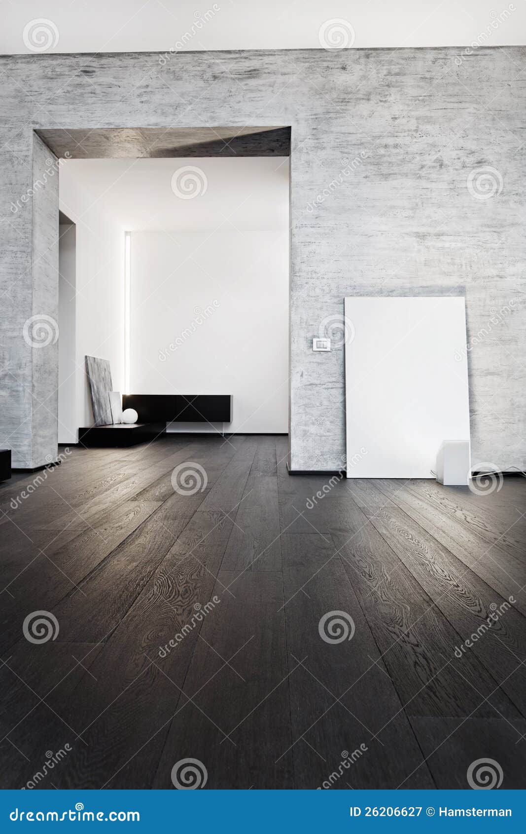 Modern Minimalism Style Corridor Interior Stock Image - Image of ...
