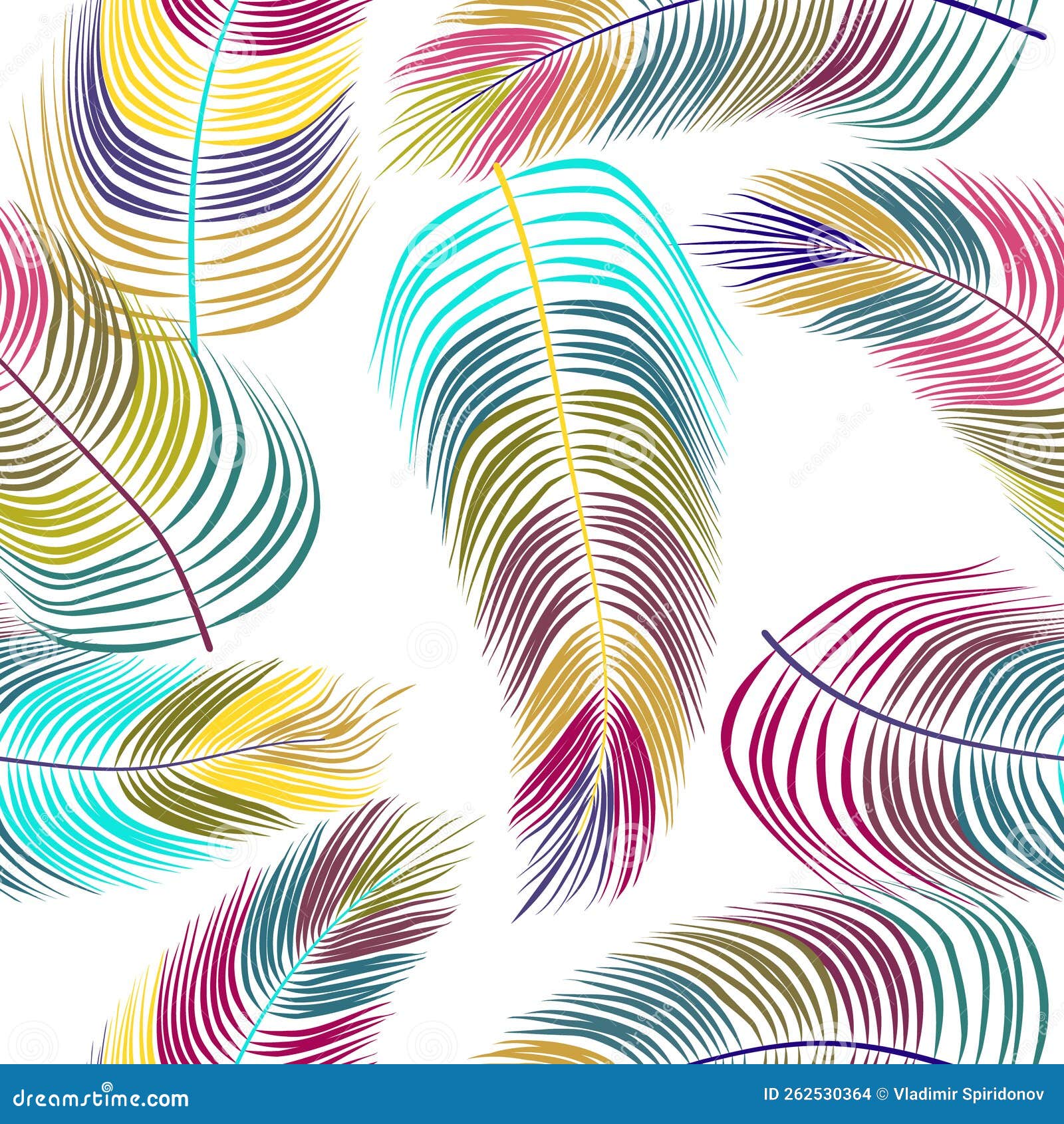 Modern Abstract Leaves Illustration Pattern. Stock Illustration ...