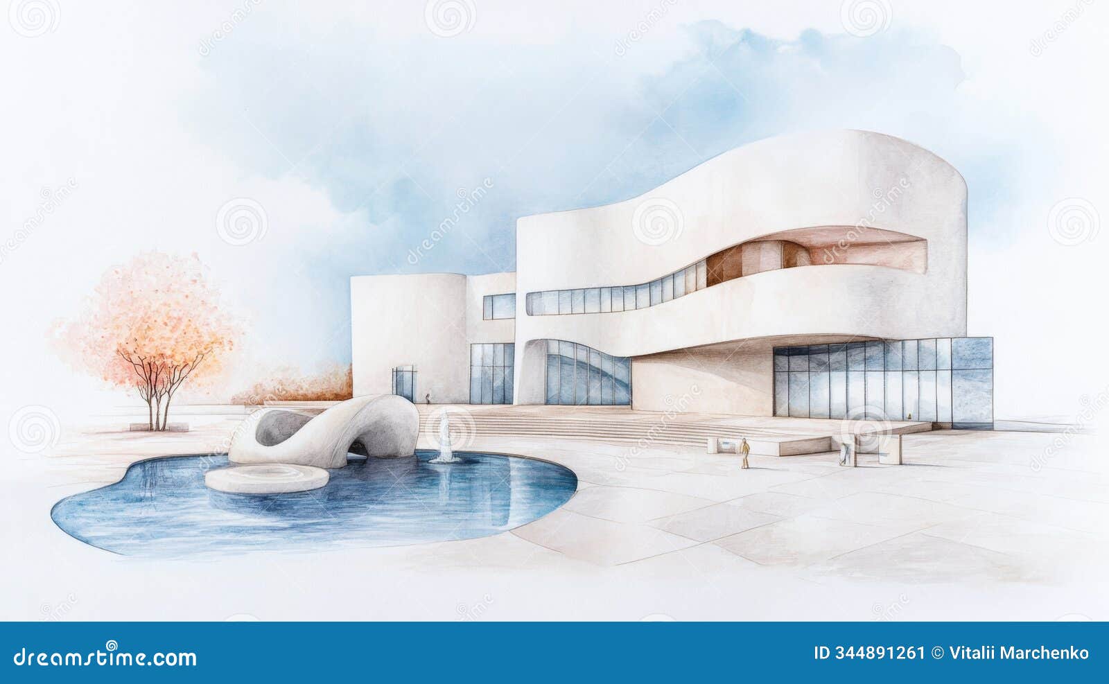 Modern Minimalist Architecture with Curved Design and Pool in ...