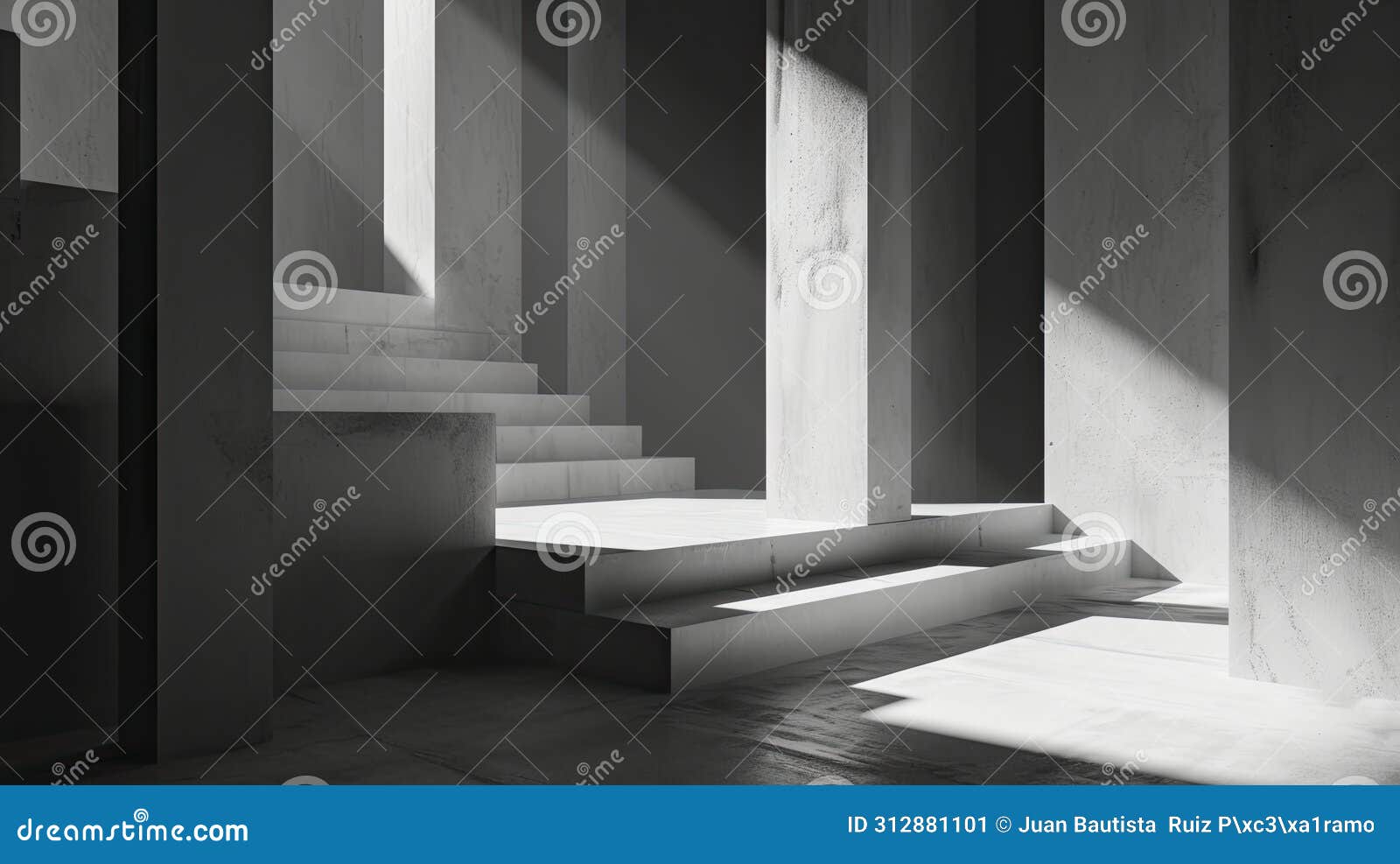 Modern Minimalist Architecture with Light and Shadow. Stock ...