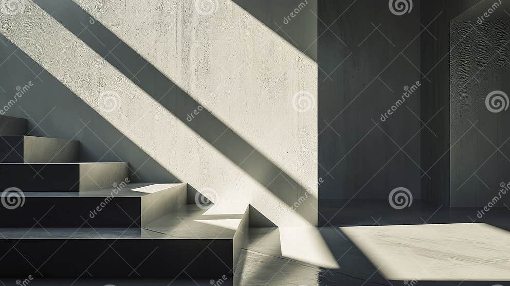Modern Minimalist Architecture with Light and Shadow. Stock Image ...