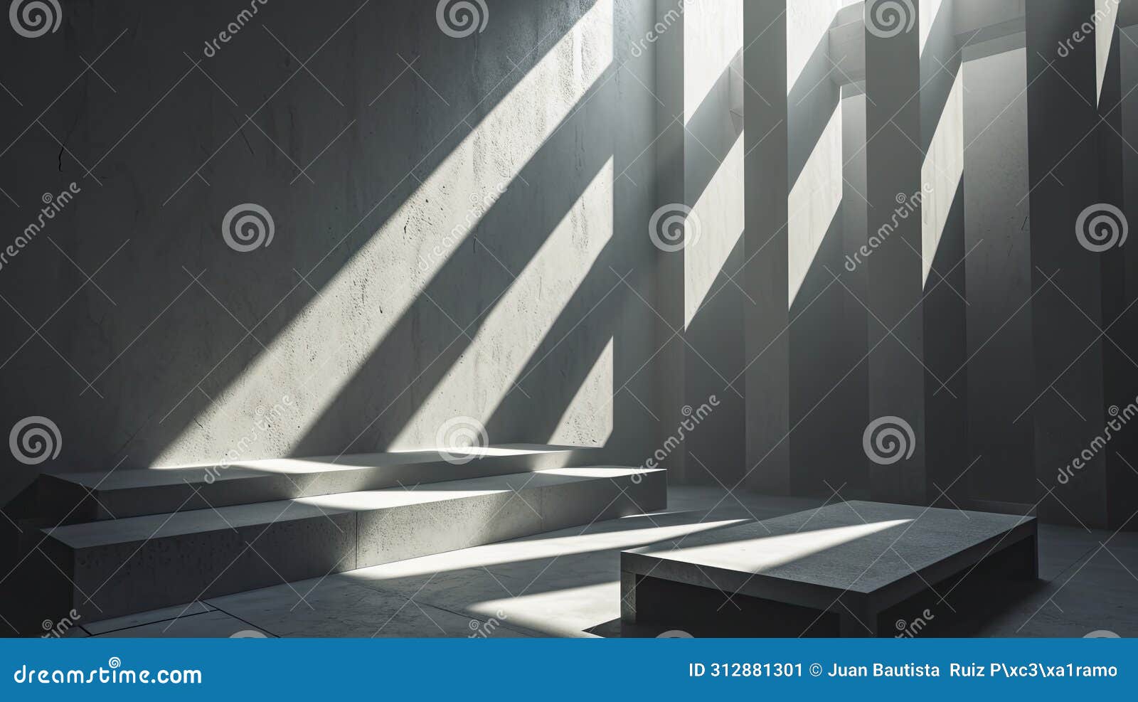 Modern Minimalist Architecture with Light and Shadow. Stock ...