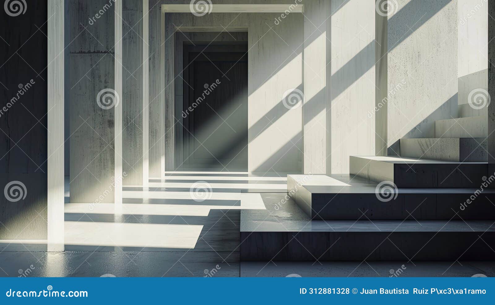 Modern Minimalist Architecture with Light and Shadow. Stock ...