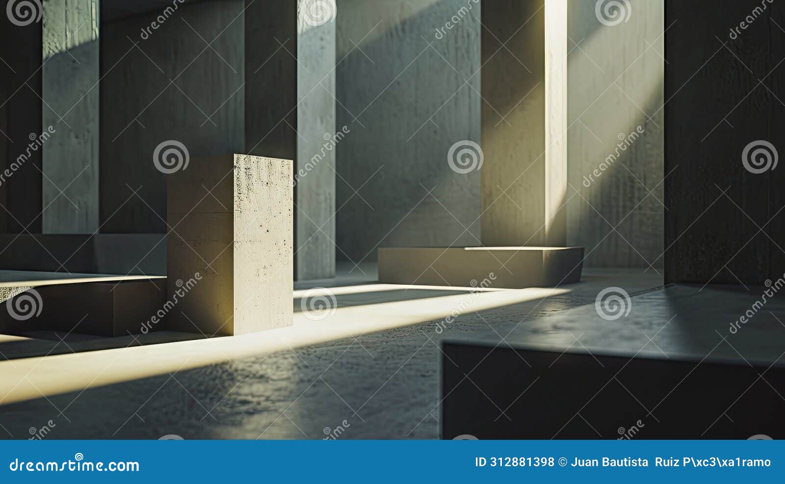 Modern Minimalist Architecture with Light and Shadow. Stock ...