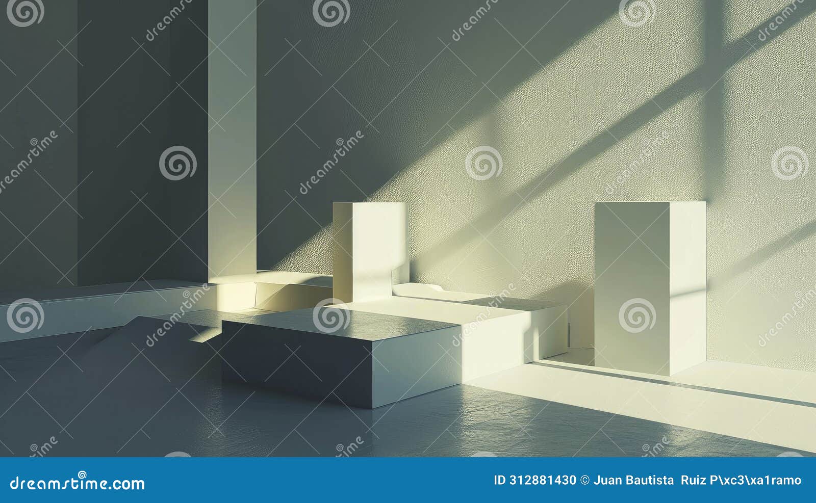 Modern Minimalist Architecture with Light and Shadow. Stock Photo ...