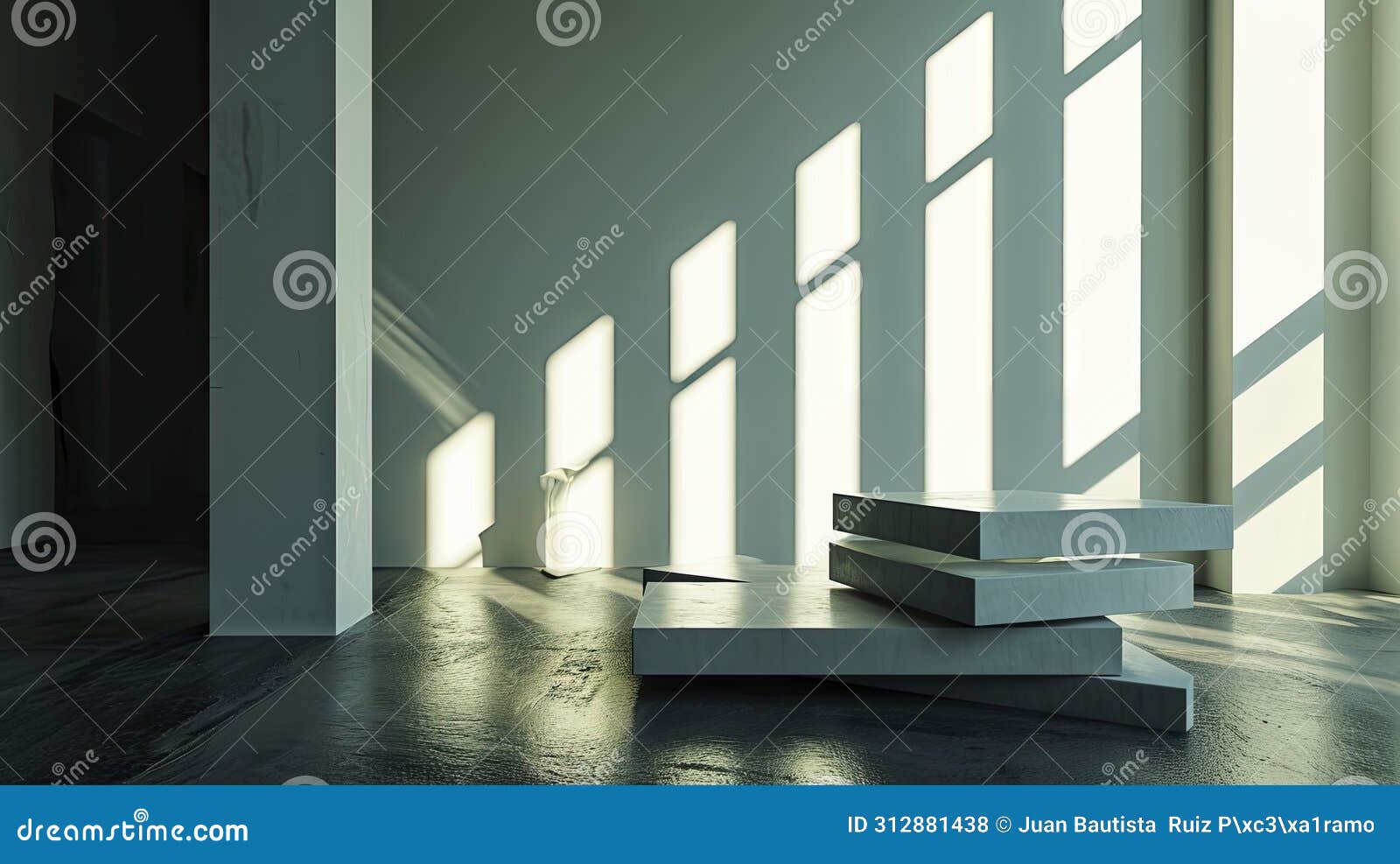 Modern Minimalist Architecture with Light and Shadow. Stock ...