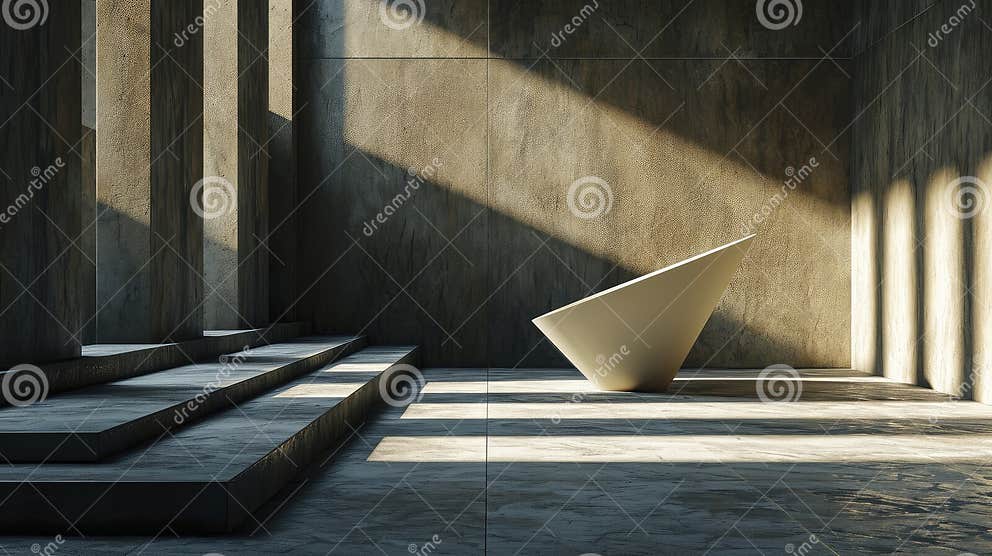 Modern Minimalist Architecture with Light and Shadow. Stock Photo ...