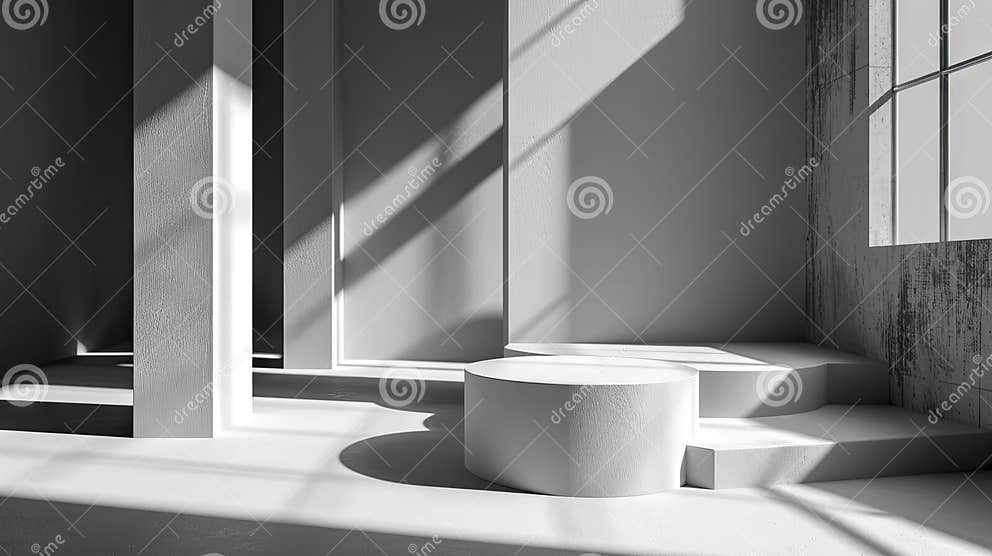 Modern Minimalist Architecture with Light and Shadow. Stock ...