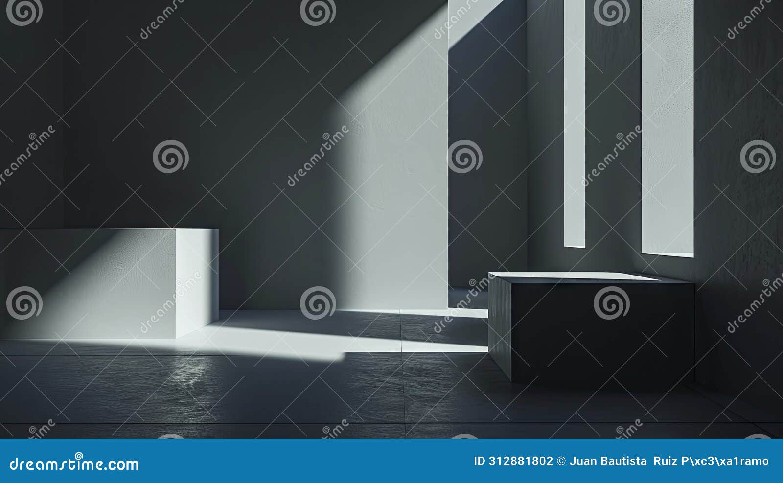 Modern Minimalist Architecture with Light and Shadow. Stock ...