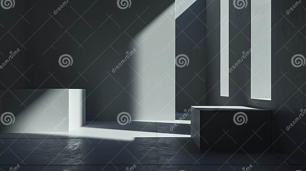 Modern Minimalist Architecture with Light and Shadow. Stock ...