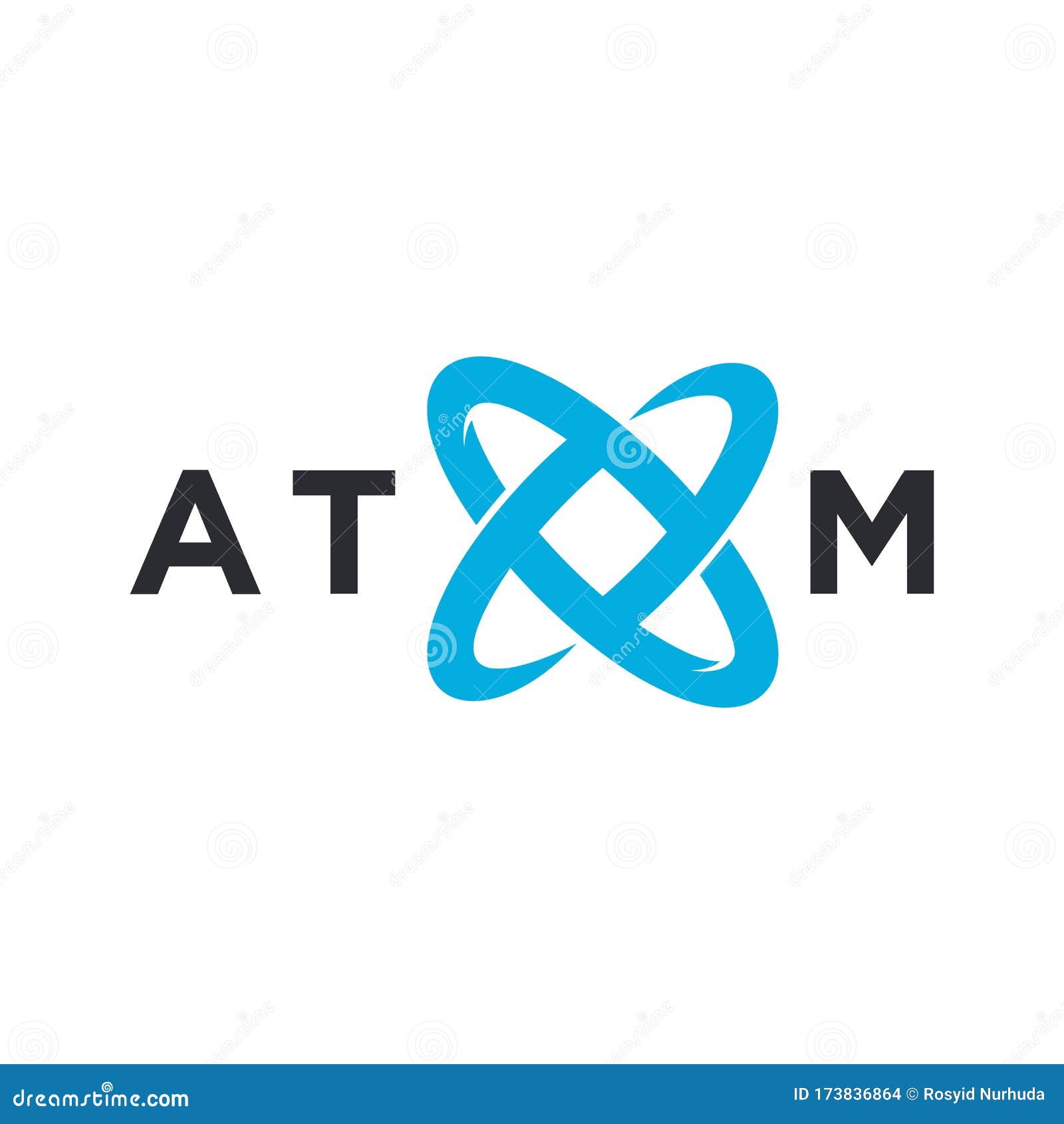Modern Minimalist Atomic Vector Logo Stock Vector - Illustration of ...