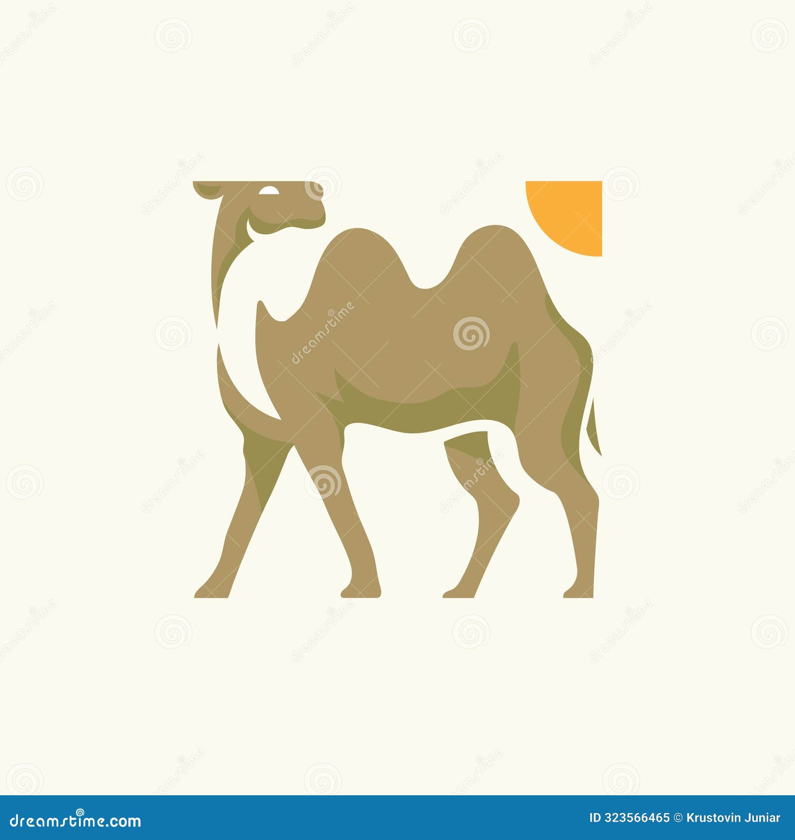 Minimalist Camel Design Flat Vector Stock Vector - Illustration of east ...