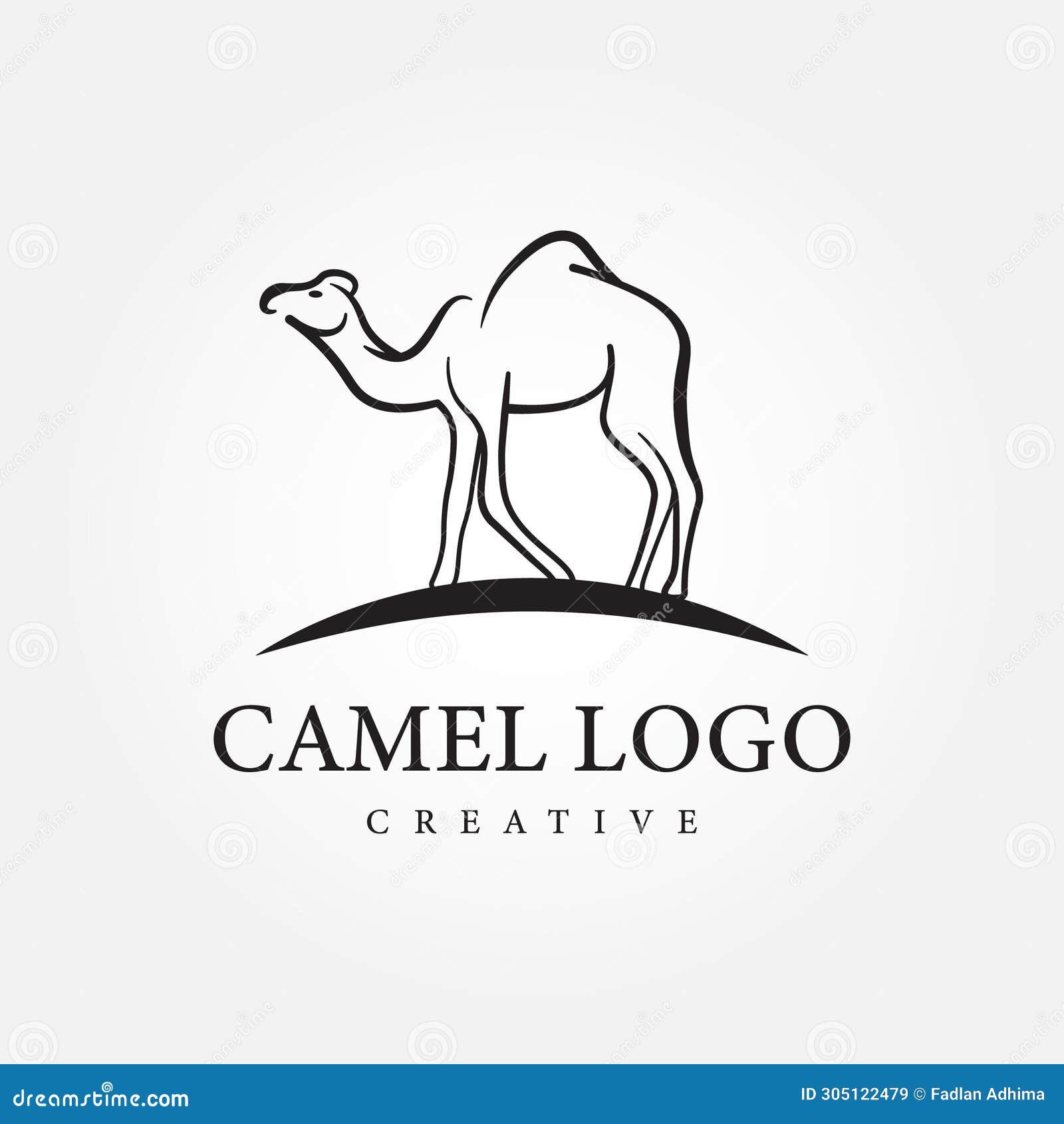 Modern Minimalist Camel Logo Design Flat Vector Stock Vector ...