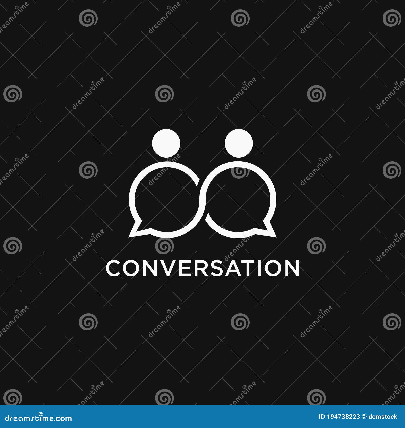 Infinity Conversation And Productive Dialogue Logo Set Cartoon Vector ...