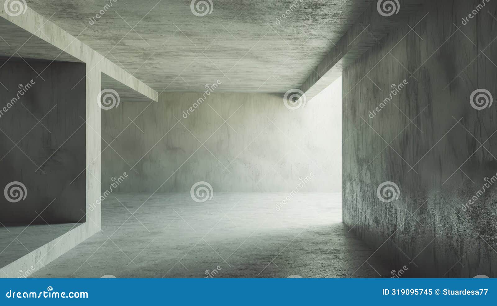 Modern Minimalist Concrete Room with Structural Depth Stock Image ...