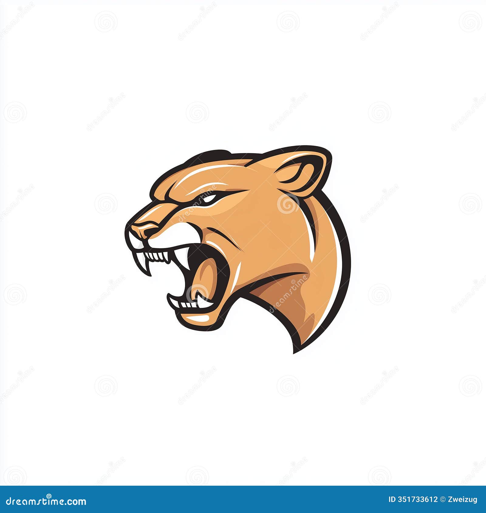 Puma Cougar Head Logo Vector Design Graphic for Digital and Print Media ...