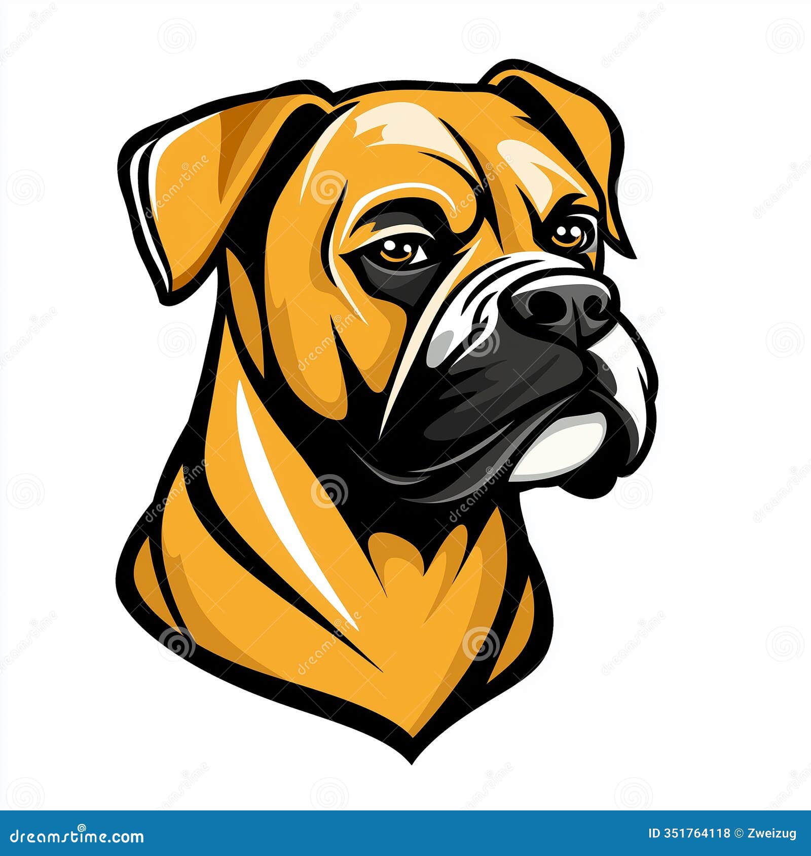 Boxer Dog Logo Vector Design Graphic for Digital and Print Media Stock ...