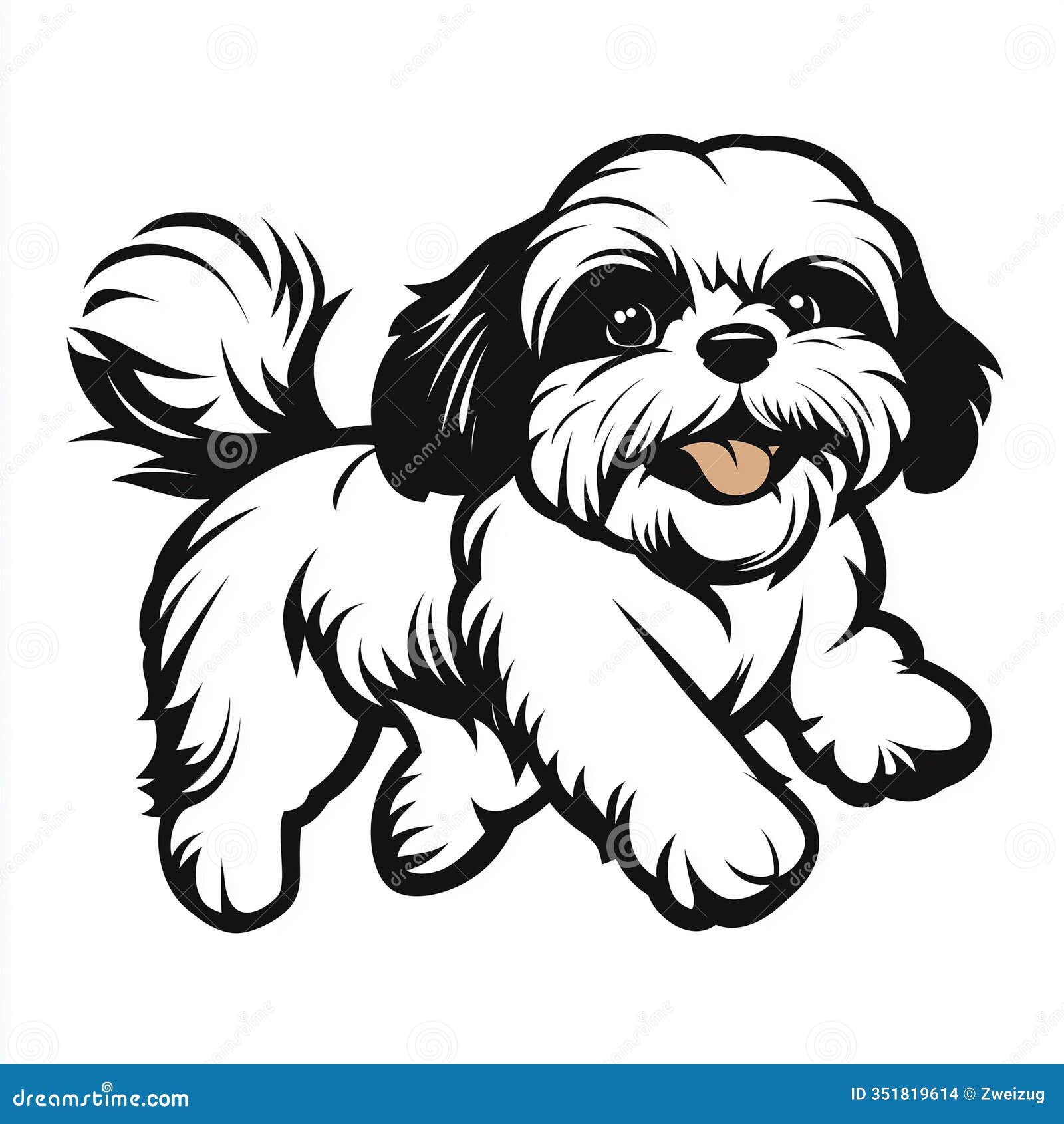 Shih Tzu Dog Logo Vector Design Graphic for Digital and Print Media ...