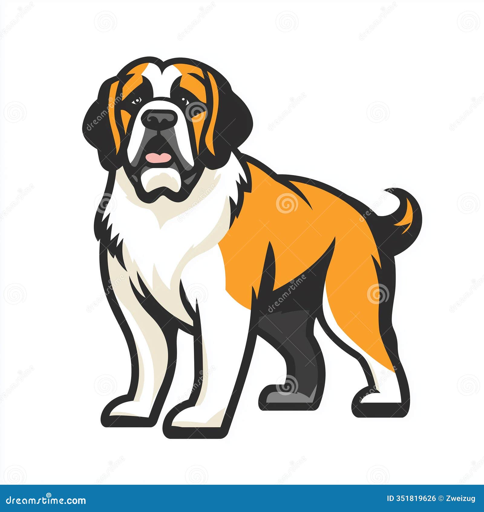 St Bernard Dog Logo Vector Design Graphic for Digital and Print Media ...