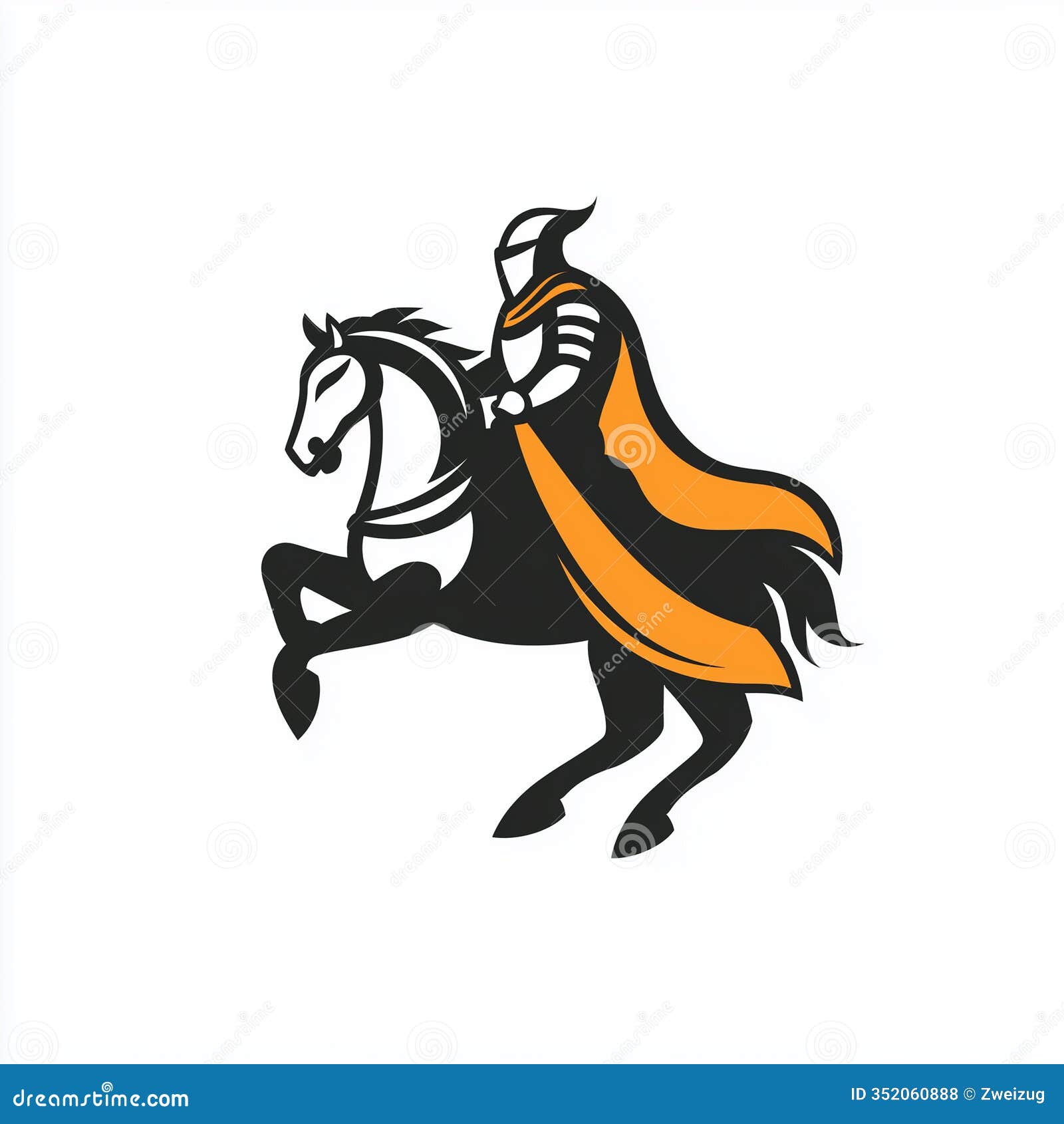 Knight on Horse Logo Vector Icon Design Graphic for Digital and Print ...