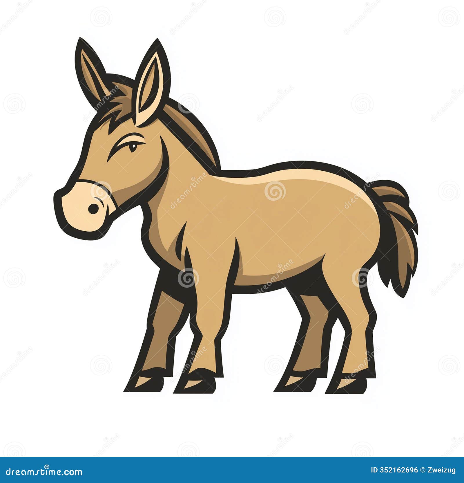 Donkey Logo Vector Icon Design Graphic for Digital and Print Media ...