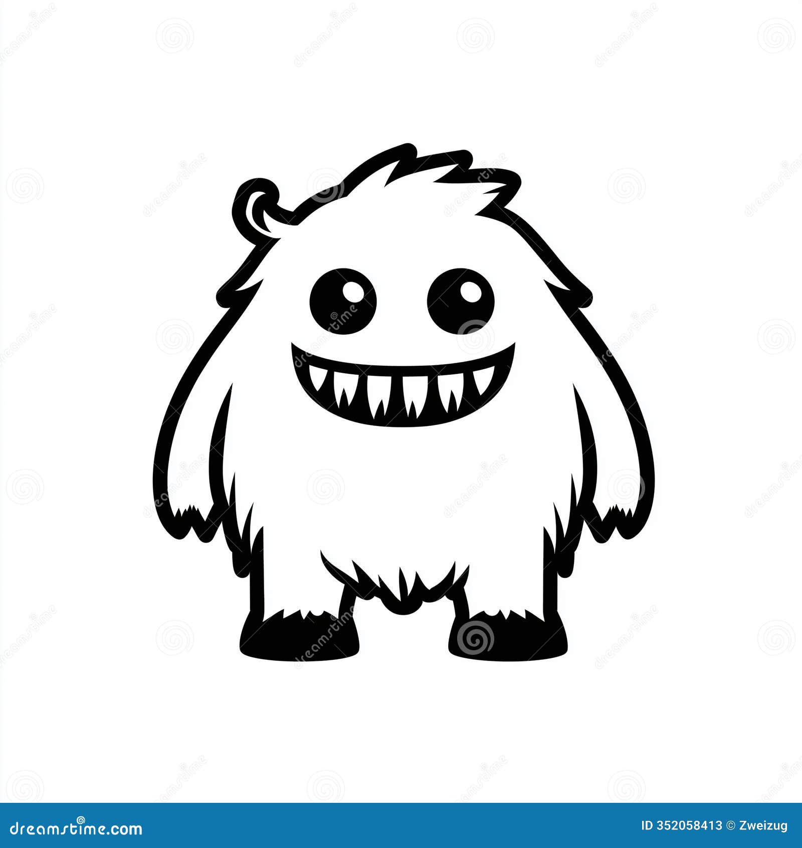 Cute Monster Logo Vector Icon Design Graphic for Digital and Print ...