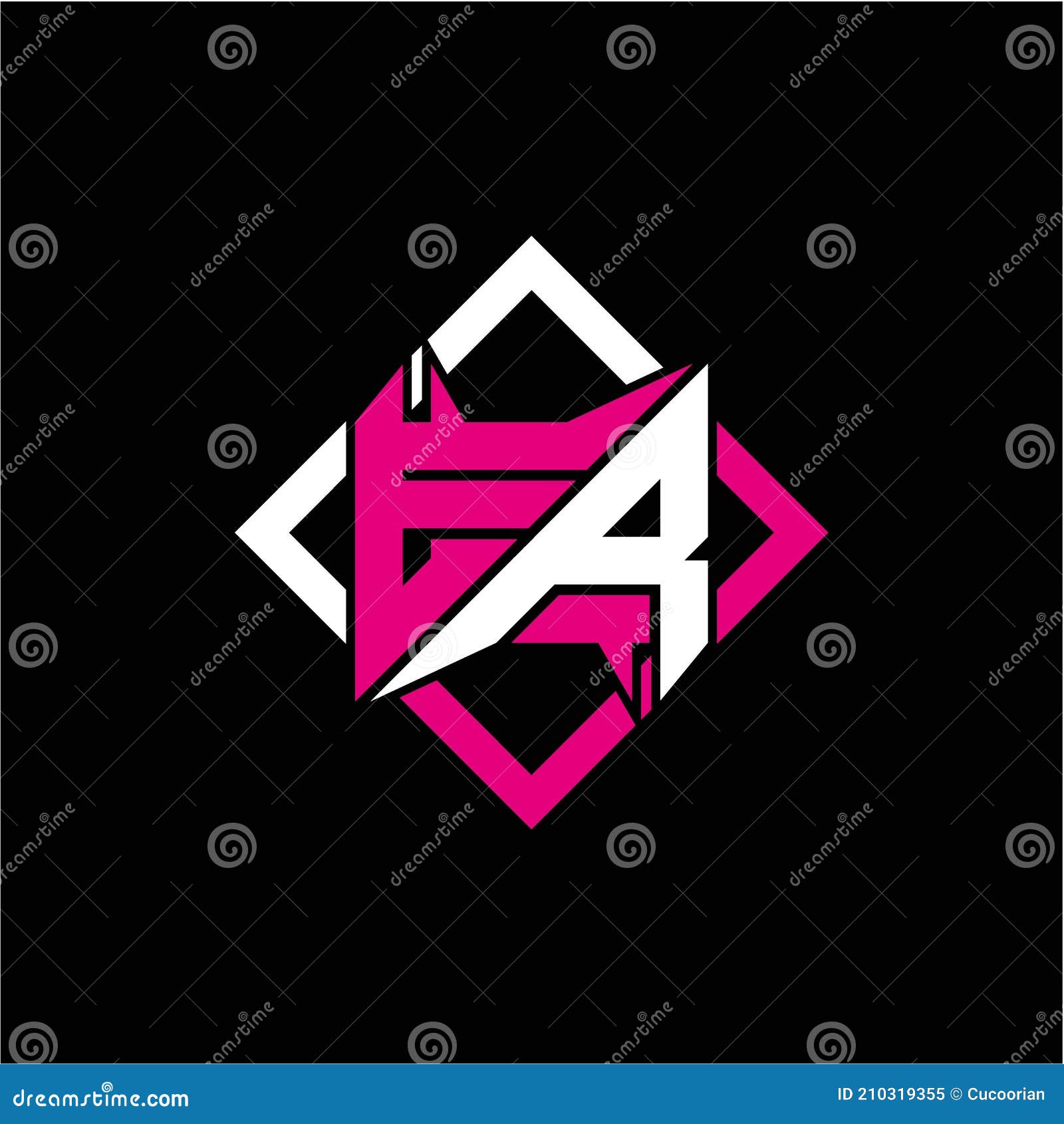 Modern Minimalist Design with Letter E R Initials and Rectangular Frame ...