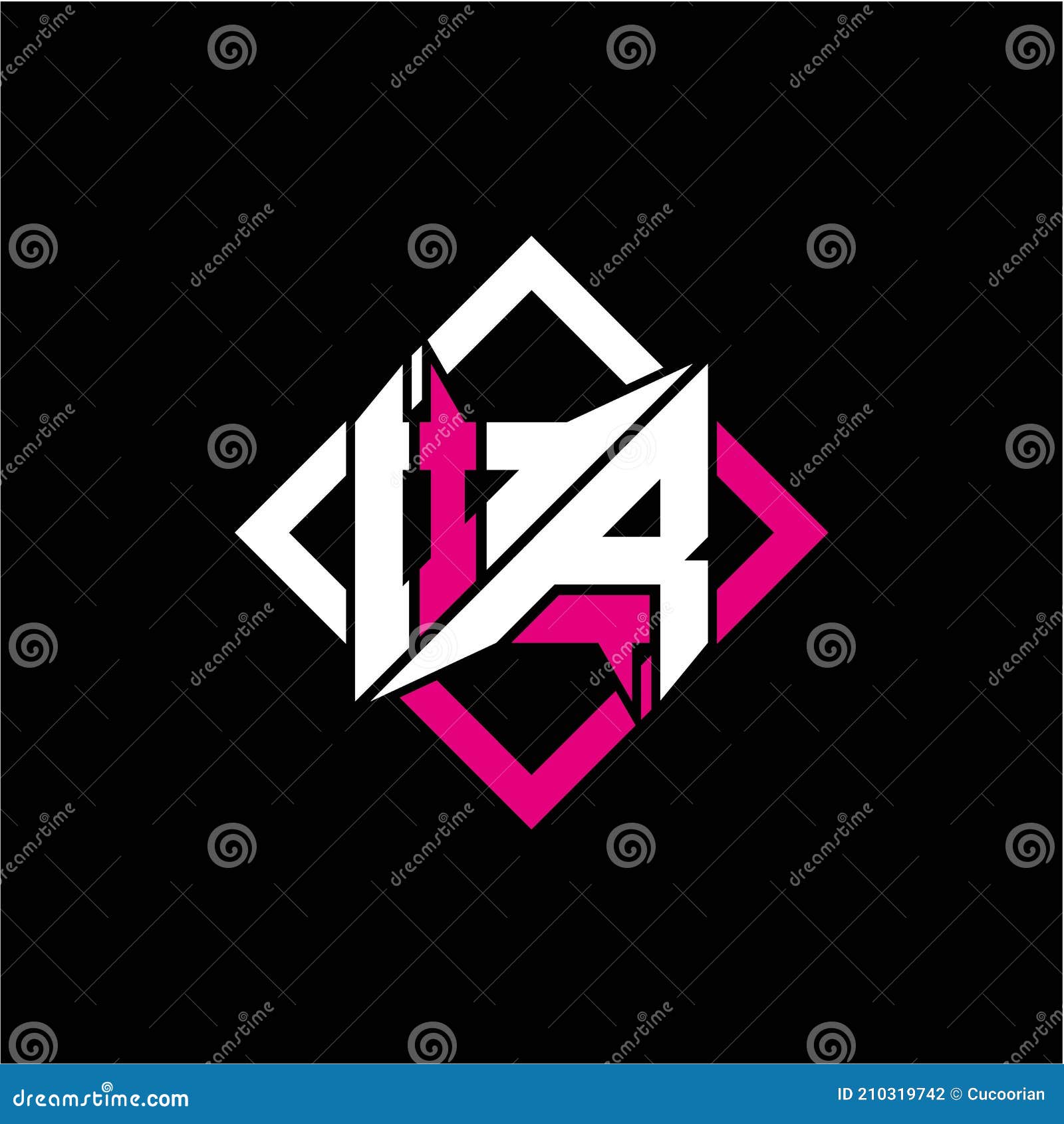 Modern Minimalist Design with Letter I R Initials and Rectangular Frame ...