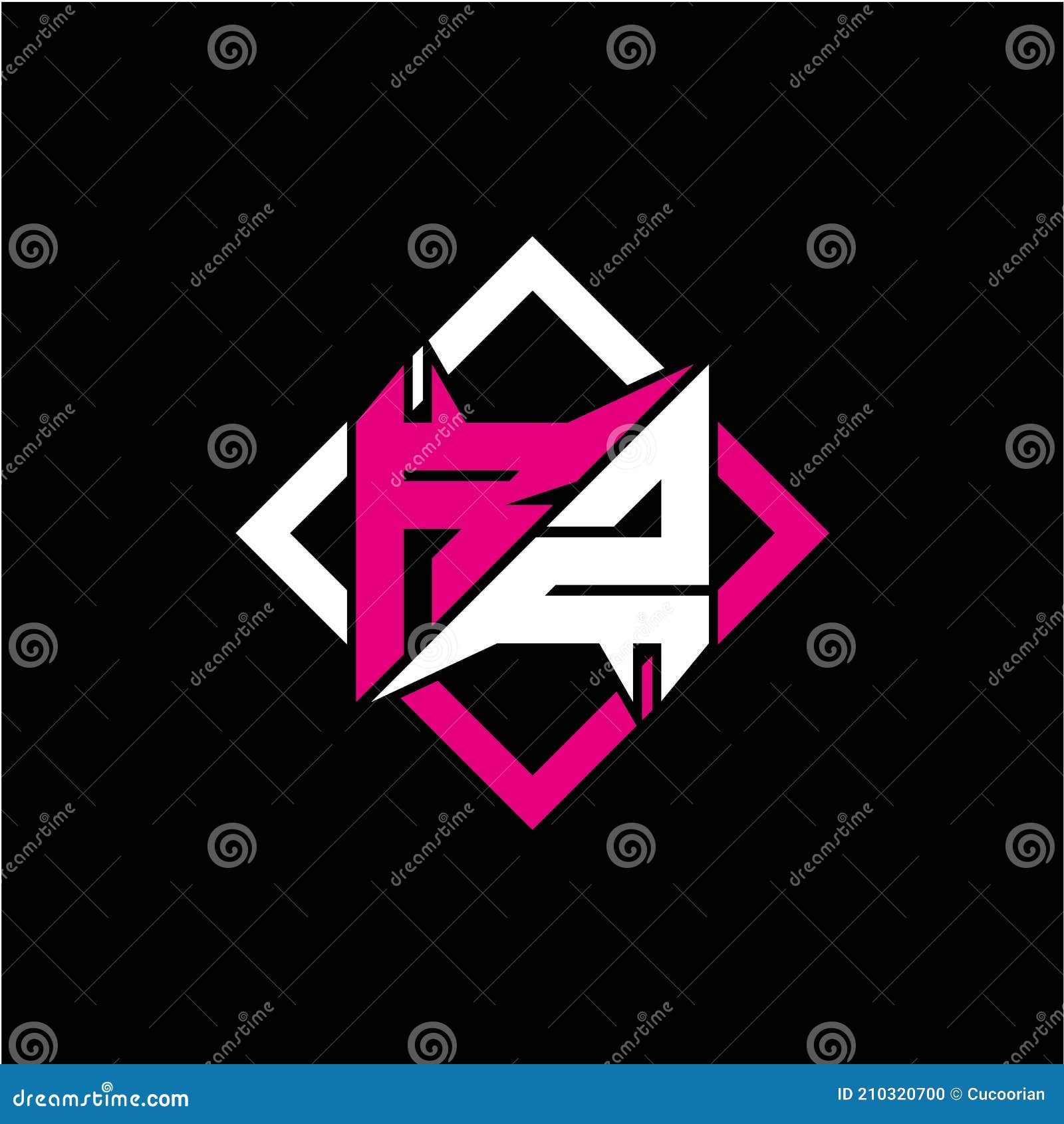 Modern Minimalist Design with Letter R Z Initials and Rectangular Frame ...