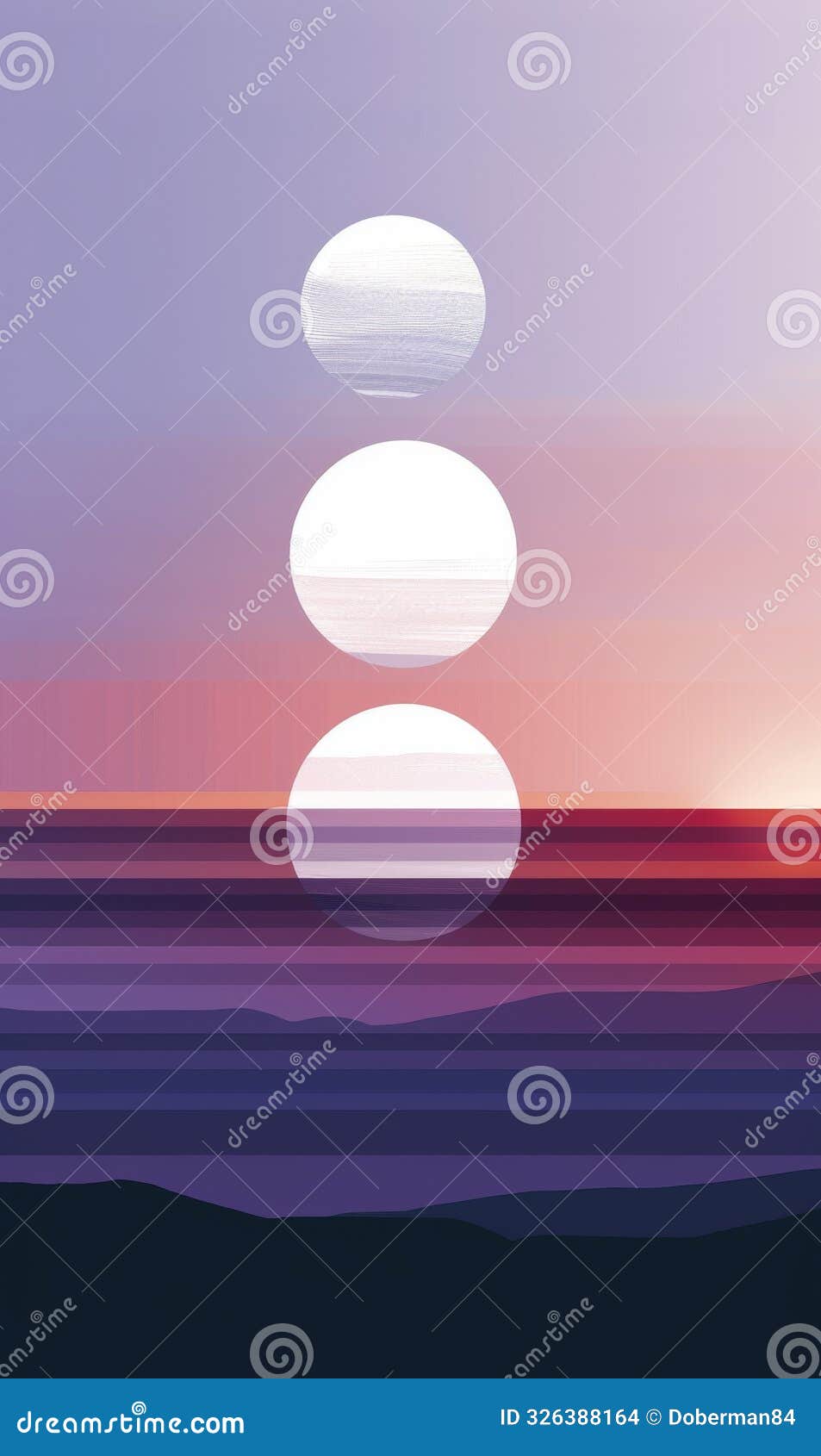 Minimalist Design Featuring Three White Circles on a Gradient ...