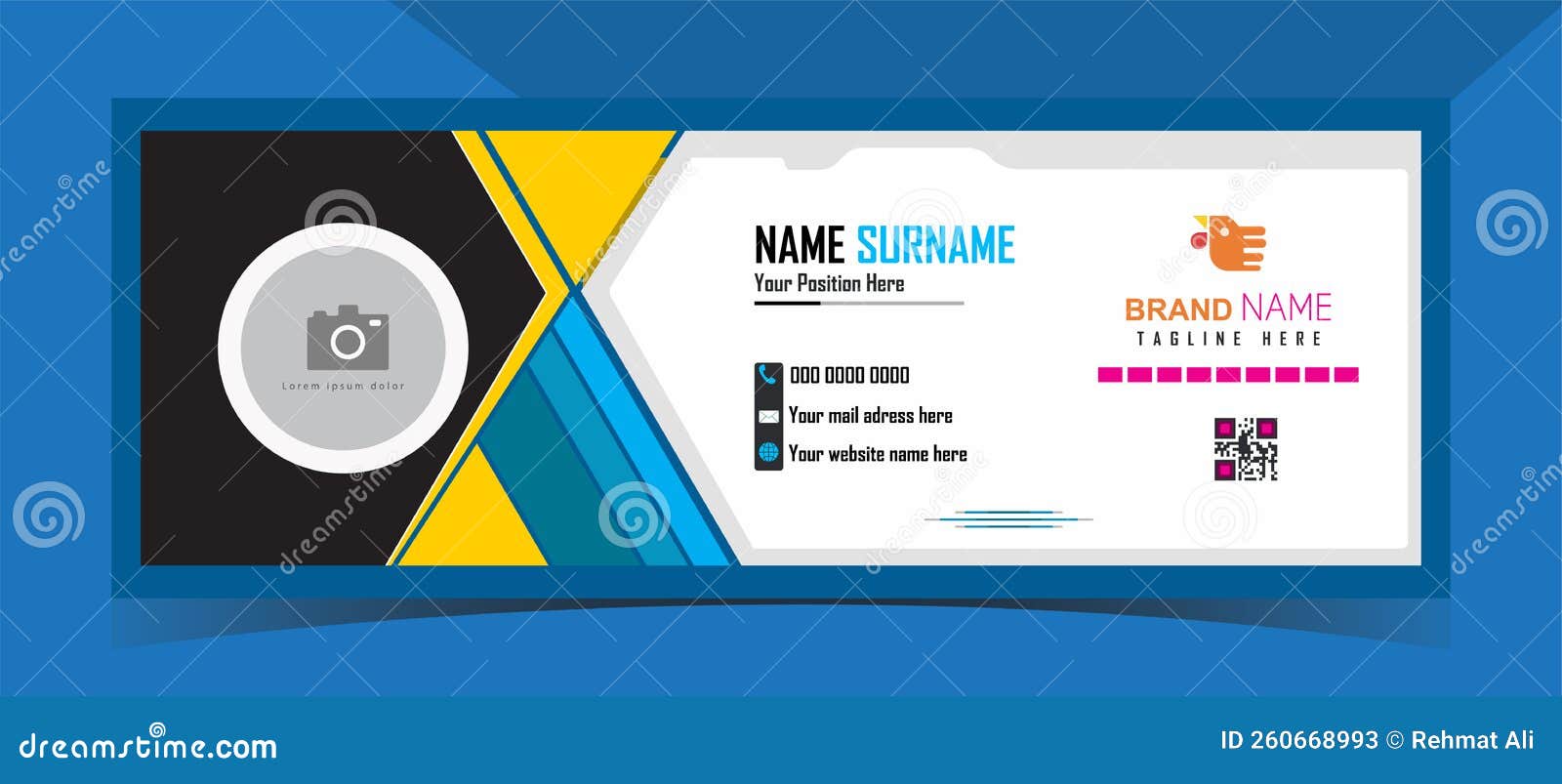 Modern and Minimalist Email Signature or Email Footer Template Stock ...